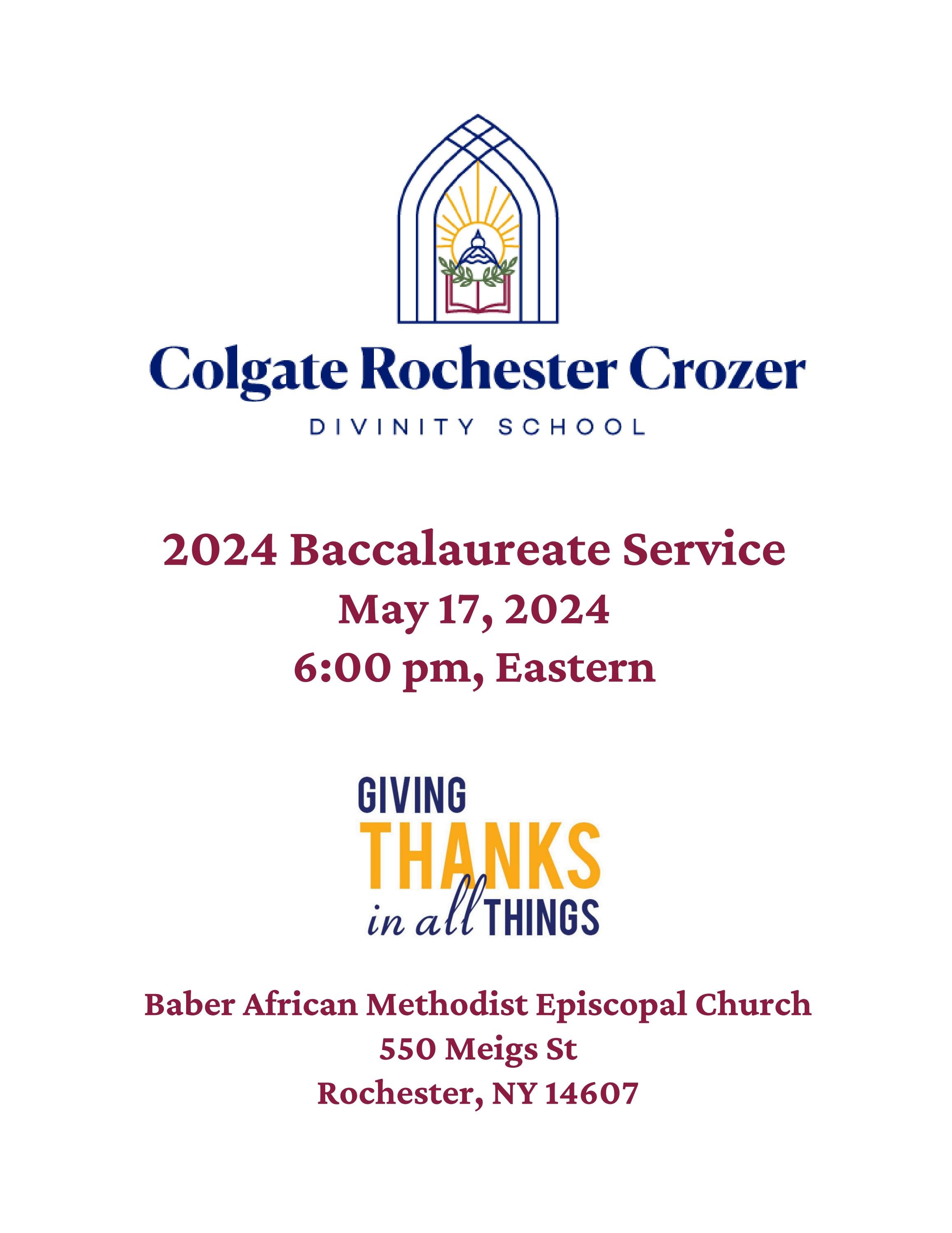 CRCDS 2024 Baccalaureate Service by CRCDS - Issuu