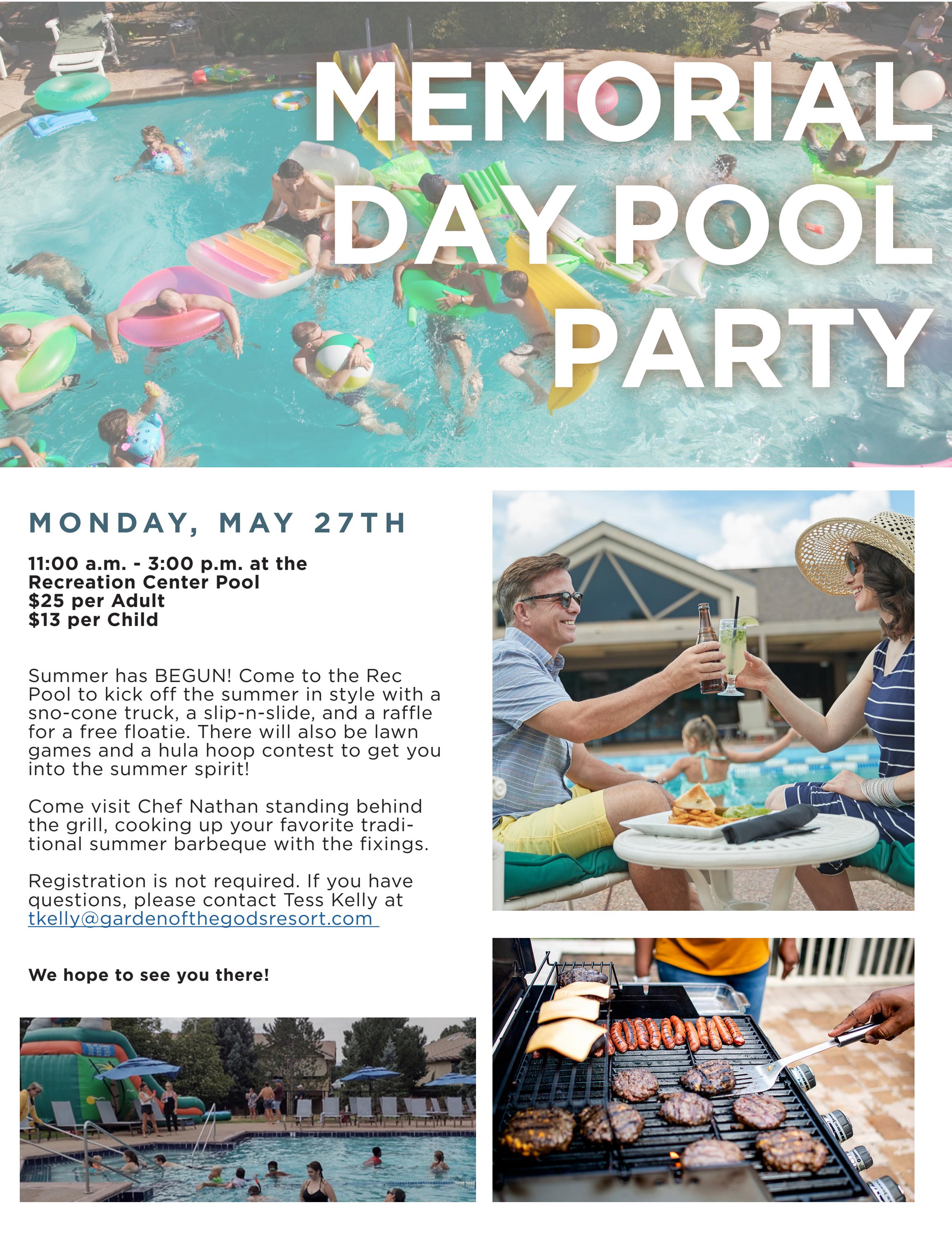 Memorial Day Pool Party Flyer by gardenofthegodsresortandclub - Issuu