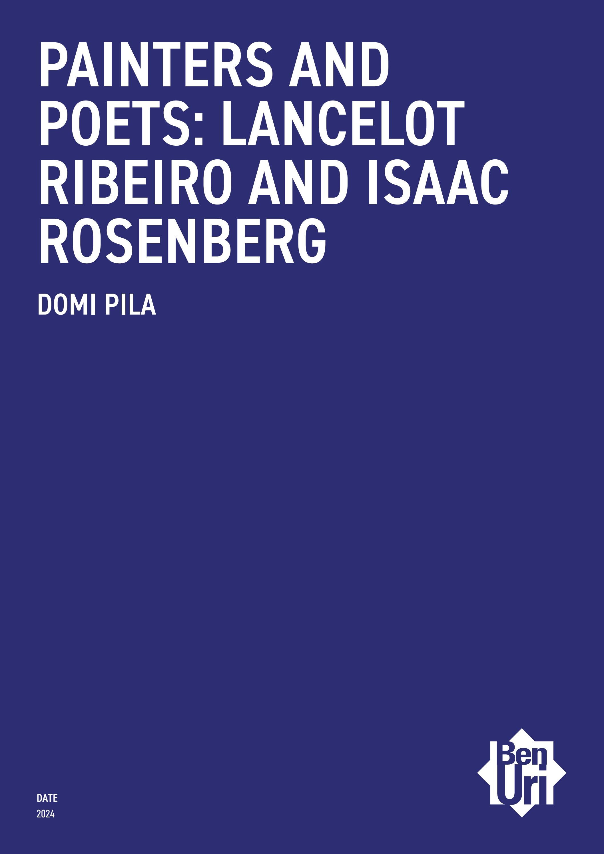 Painters and Poets: Ribeiro and Rosenberg by Ben Uri Research Unit - Issuu