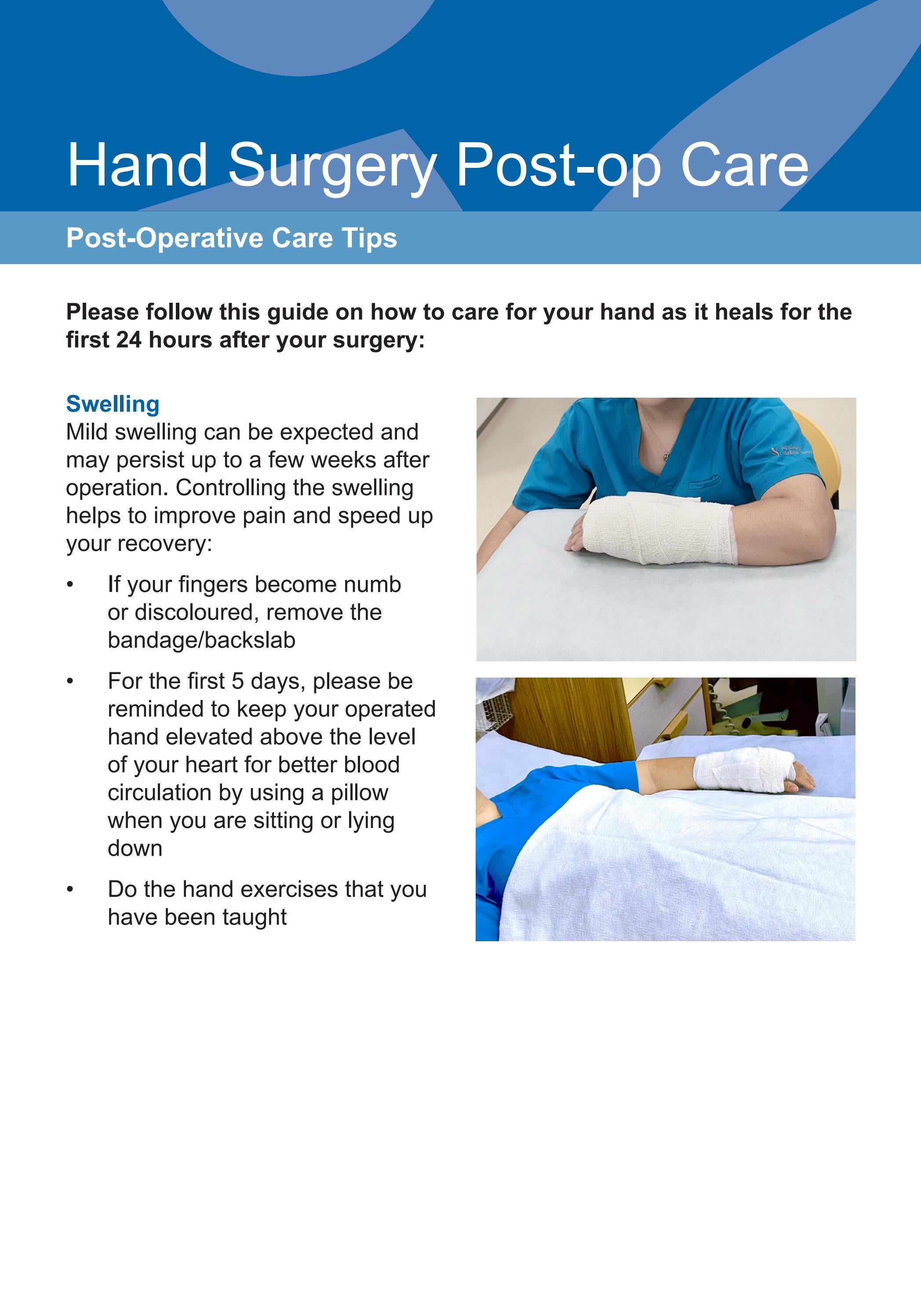 Hand Surgery Post-op Care by Yishun Health - Issuu