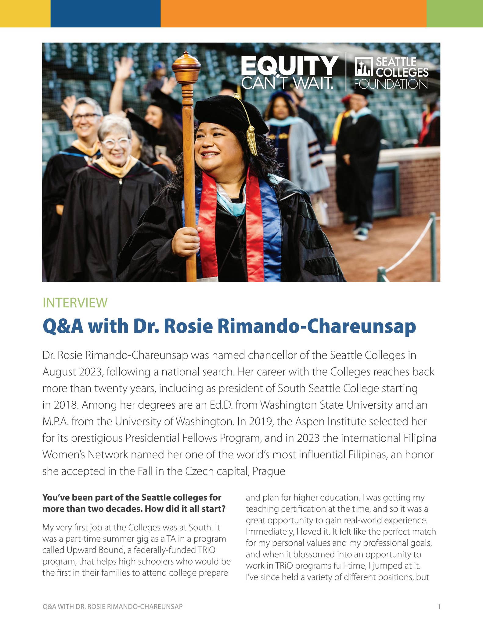 An interview with Chancellor Rosie Rimando-Chareunsap by Seattle ...