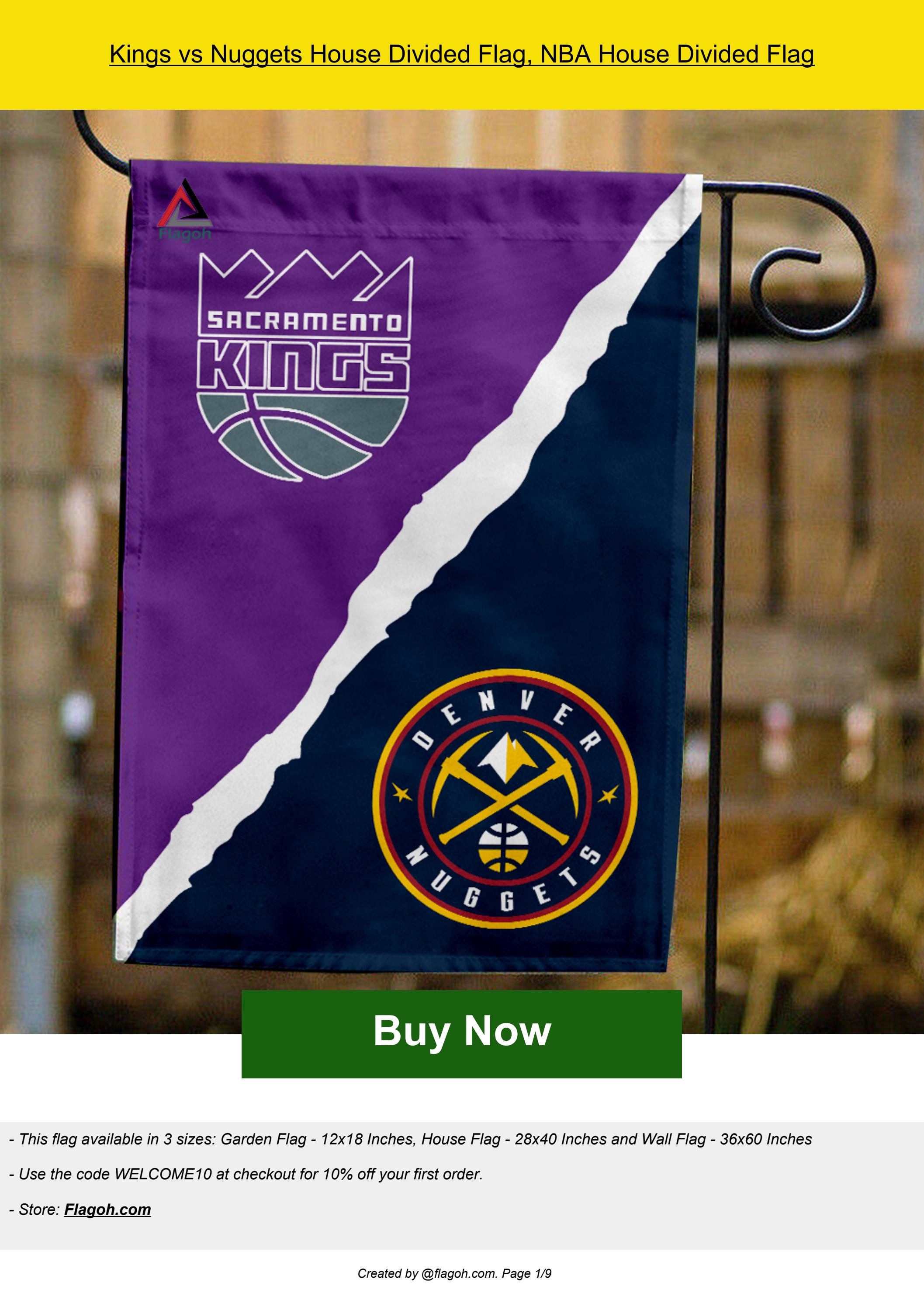 Kings vs Nuggets House Divided Flag, NBA House Divided Flag by flagoh ...