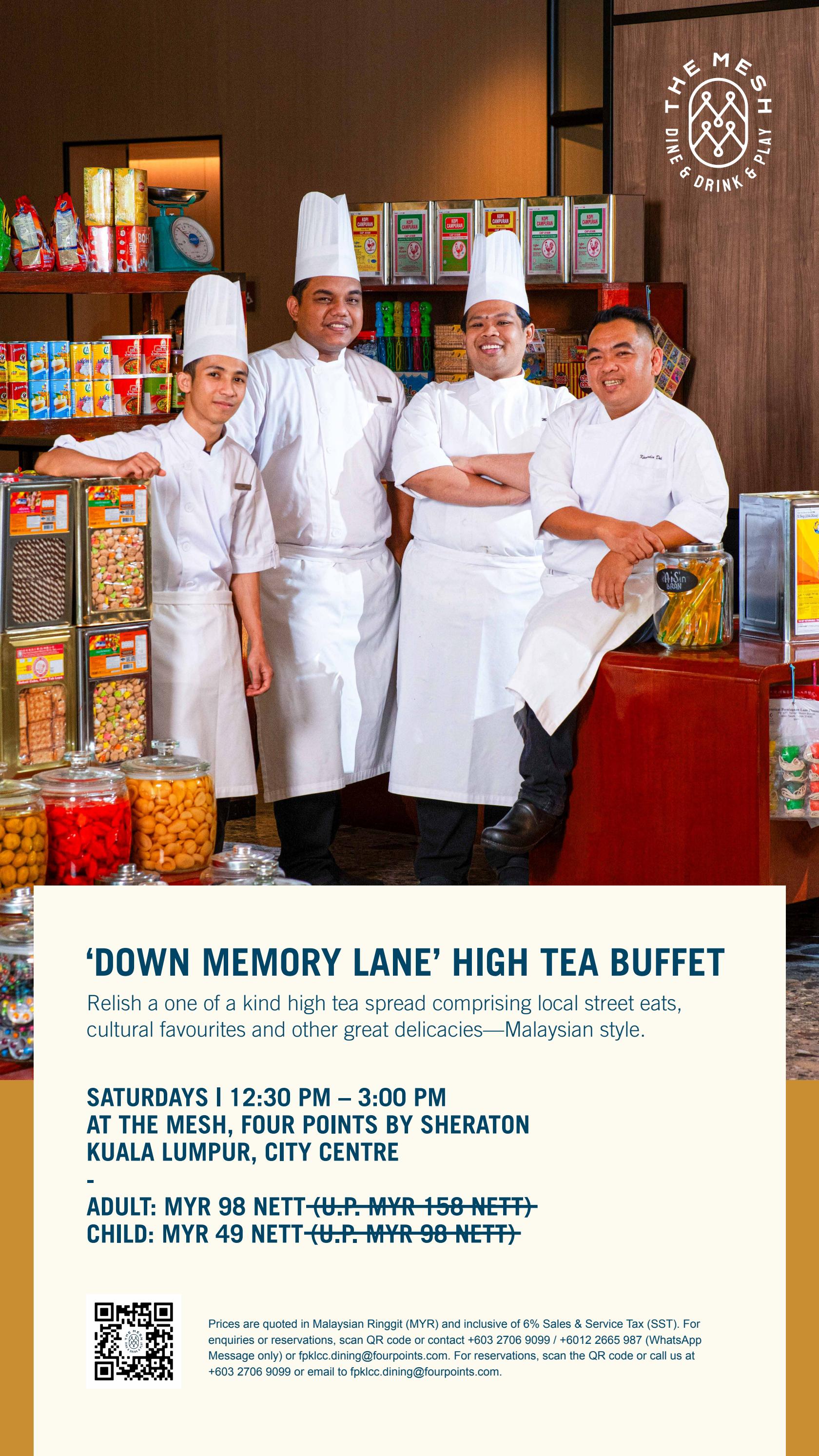 Menu: ‘Down Memory Lane’ High Tea Buffet at The Mesh by Four Points by ...