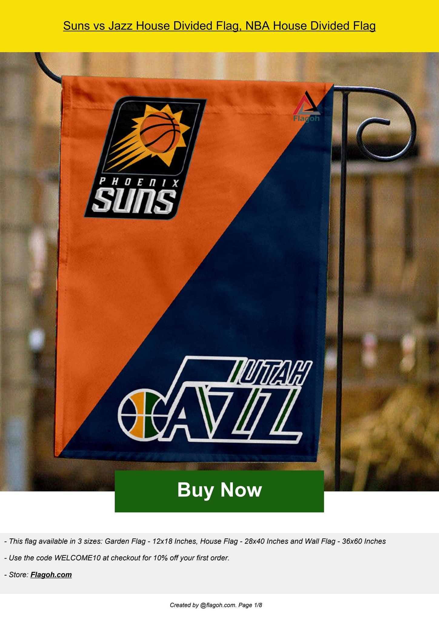 Suns vs Jazz House Divided Flag, NBA House Divided Flag by flagoh - Issuu