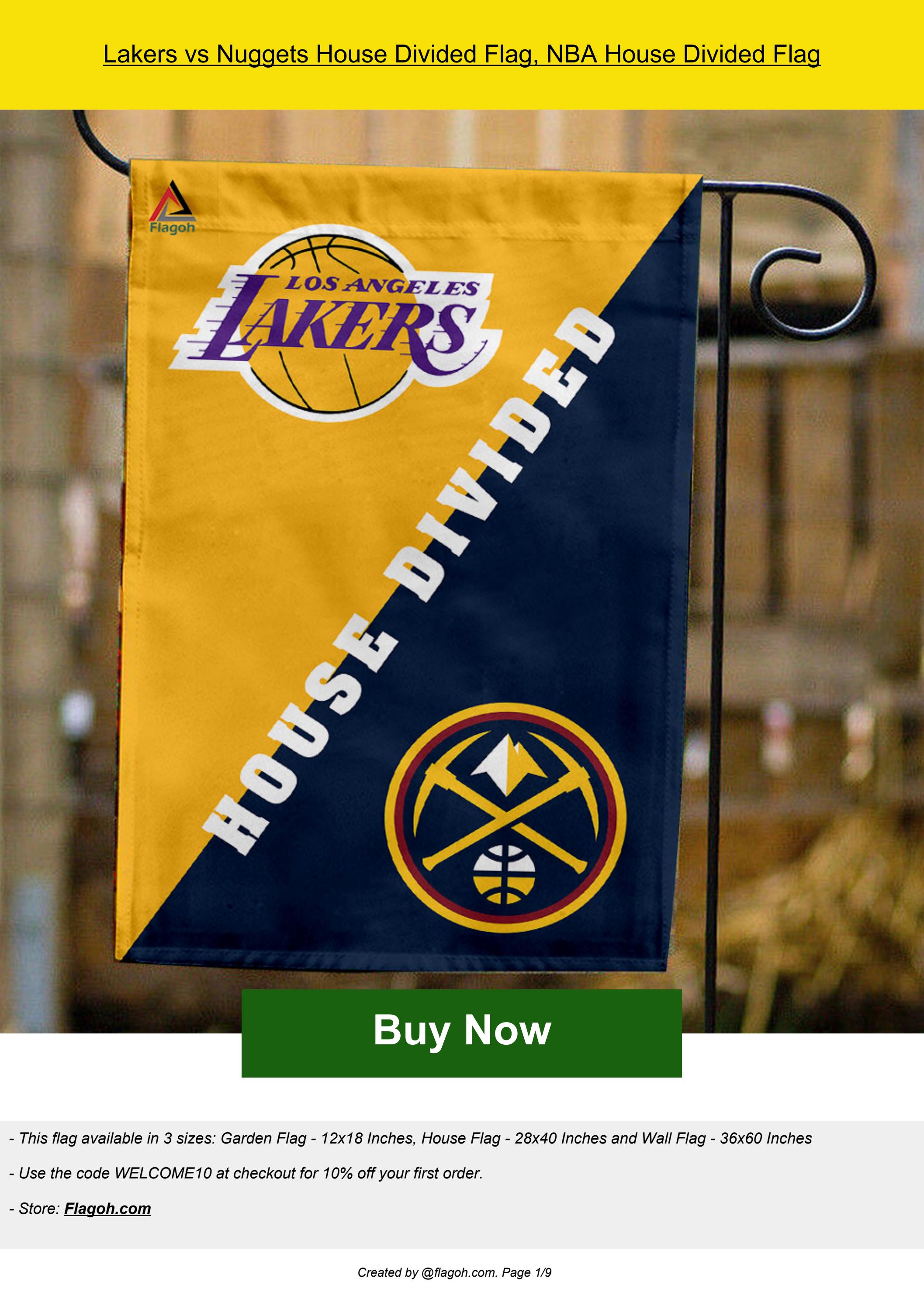 Lakers vs Nuggets House Divided Flag, NBA House Divided Flag by flagoh ...