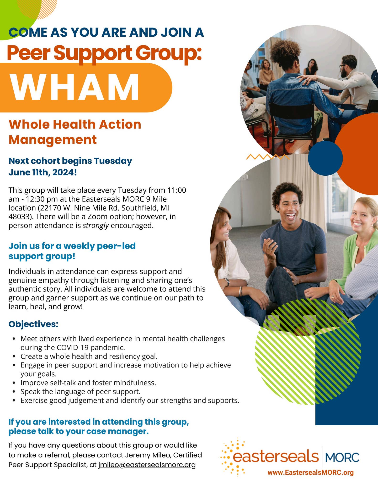 Peer Support Group - WHAM - May 2024 by Easterseals MORC - Issuu