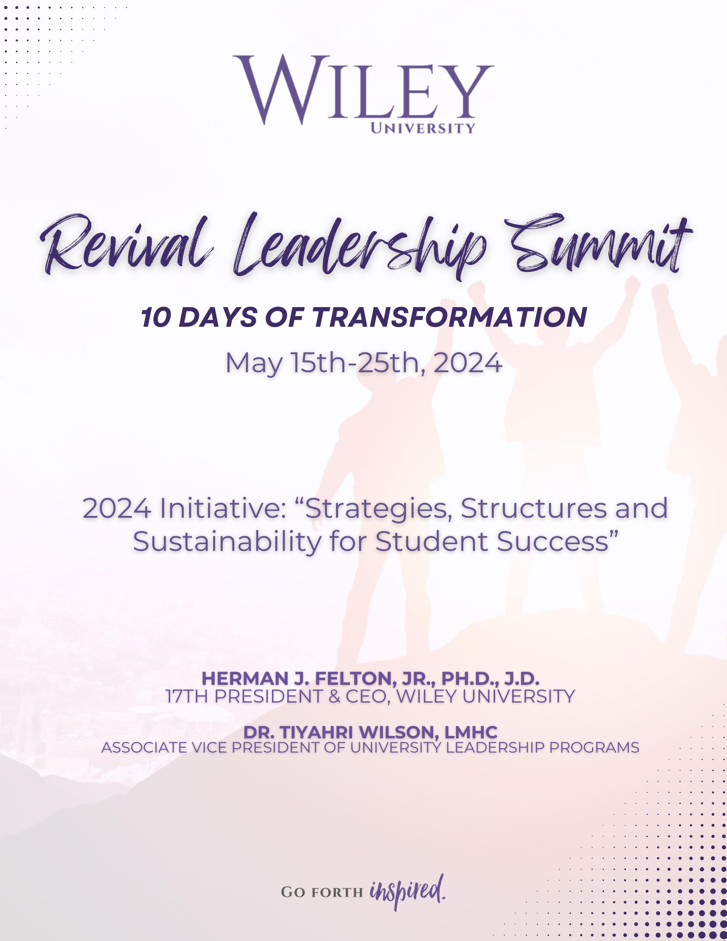 Revival Leadership Summit Booklet by wileyuniversity - Issuu