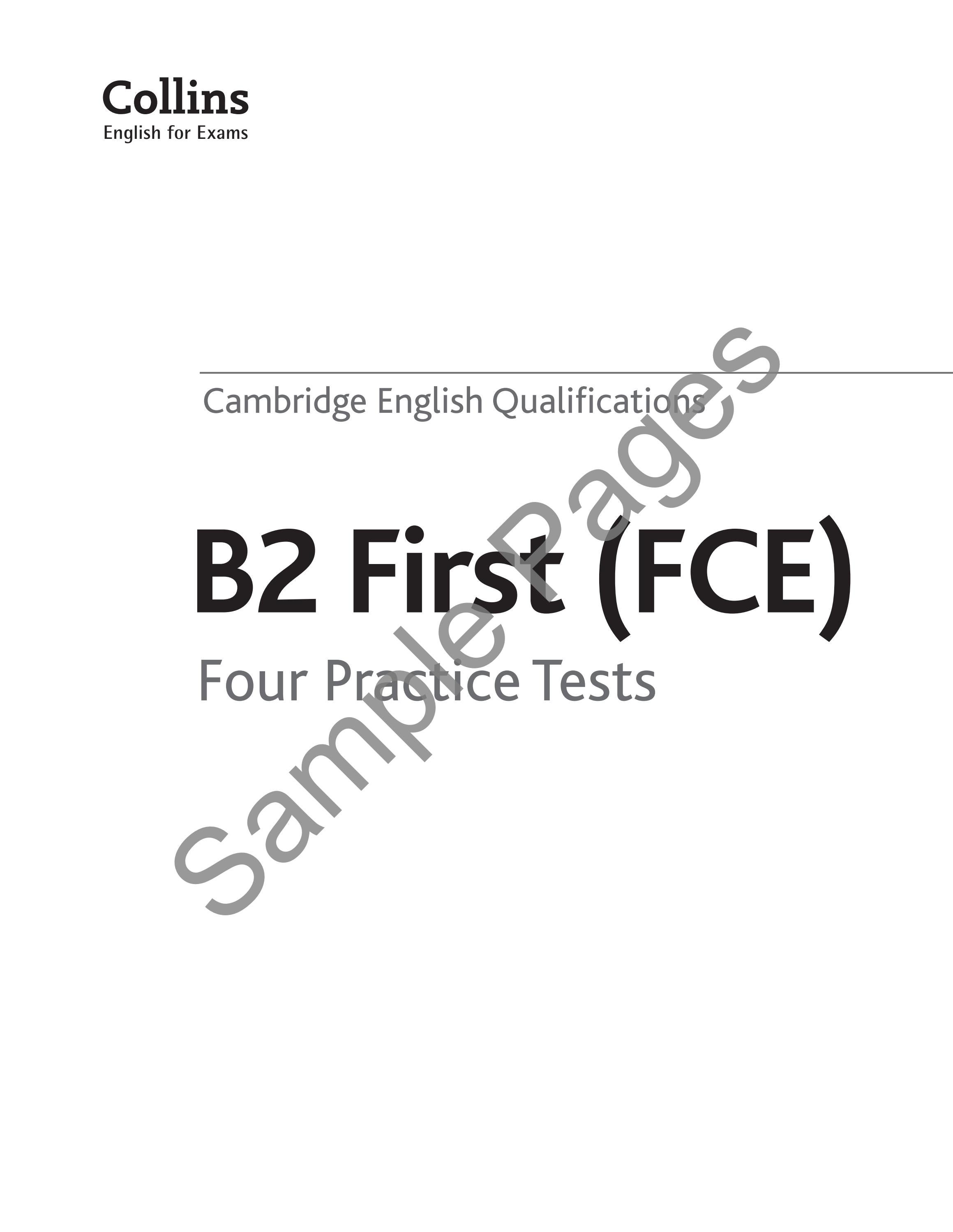 B2 First Four Practice Tests by Collins - Issuu