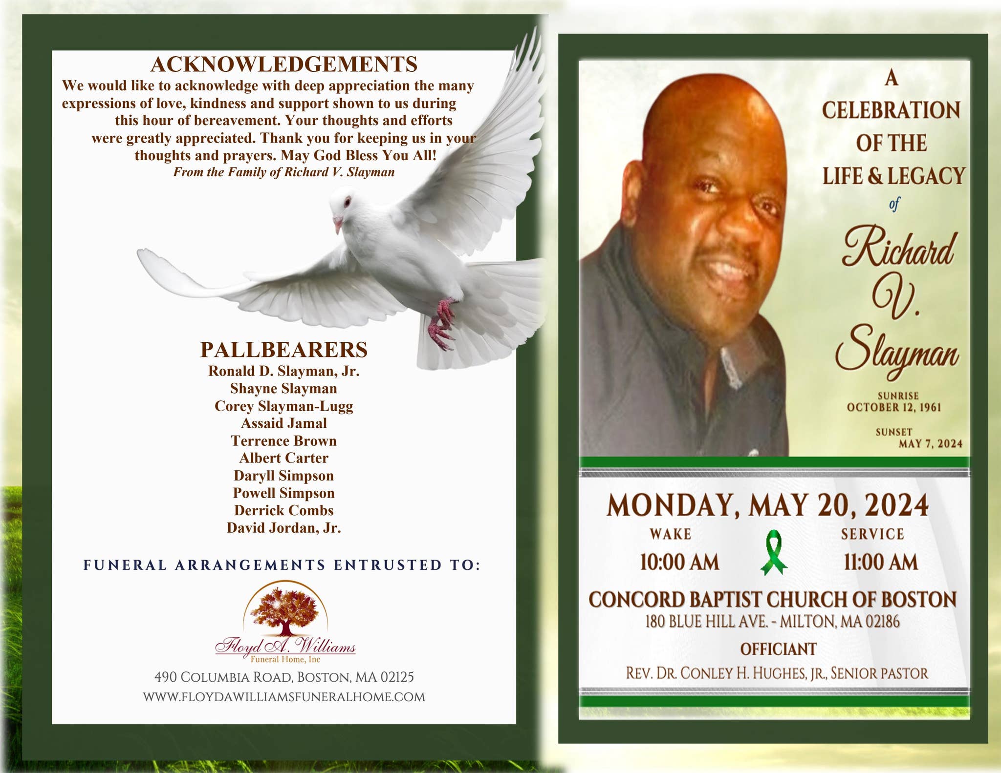 Memorial Folder for the Late Richard Slayman by PAUSEatFAWFH1 - Issuu