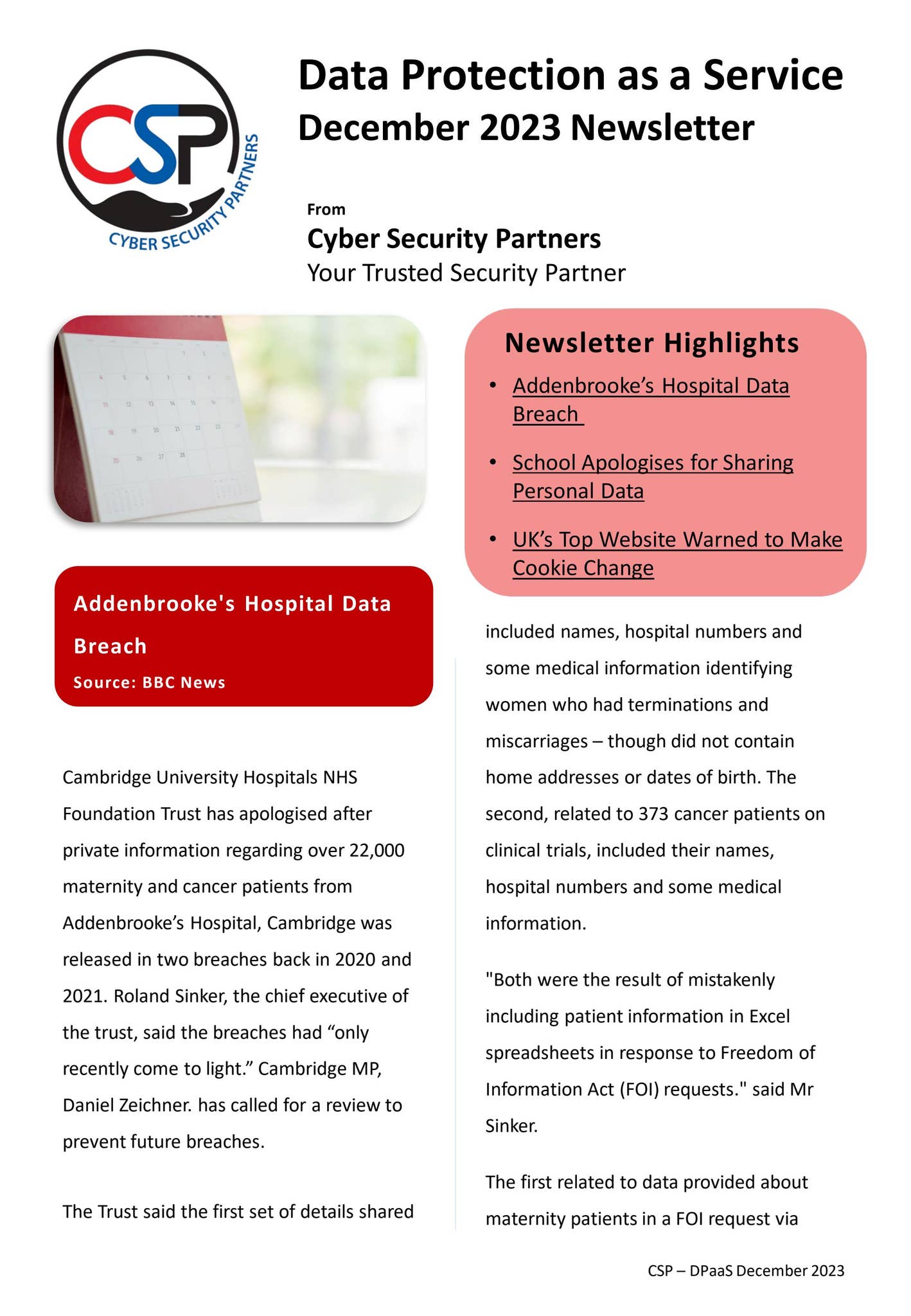 Data Protection as a Service December 2023 Newsletter by IHC001 - Issuu