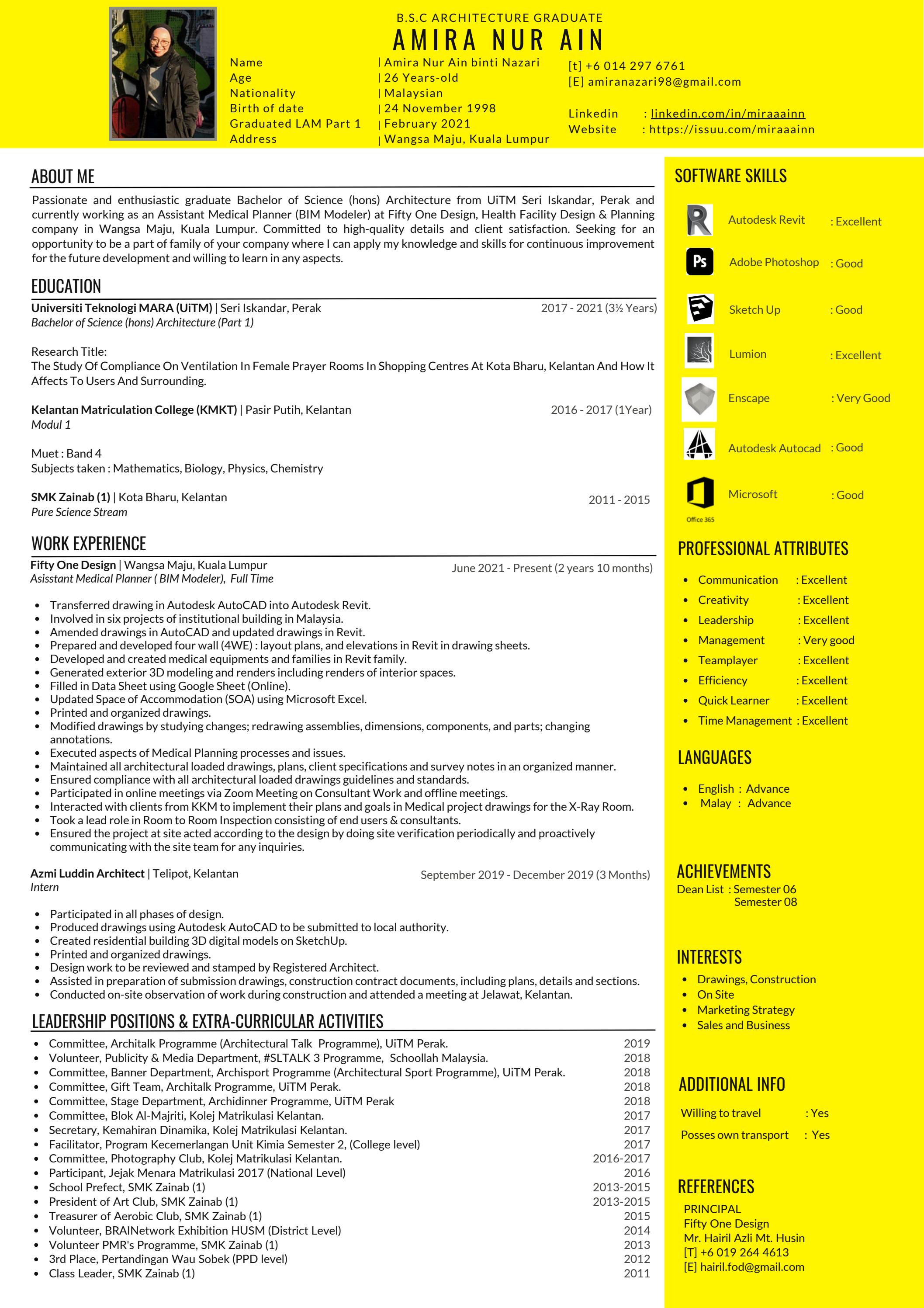 01 Resume by Amira Ain - Issuu