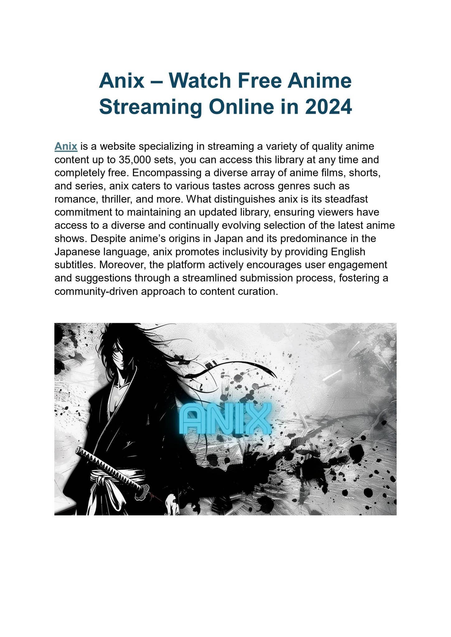 Anix - The Best Anime Watching Library Today by anixcity2 - Issuu