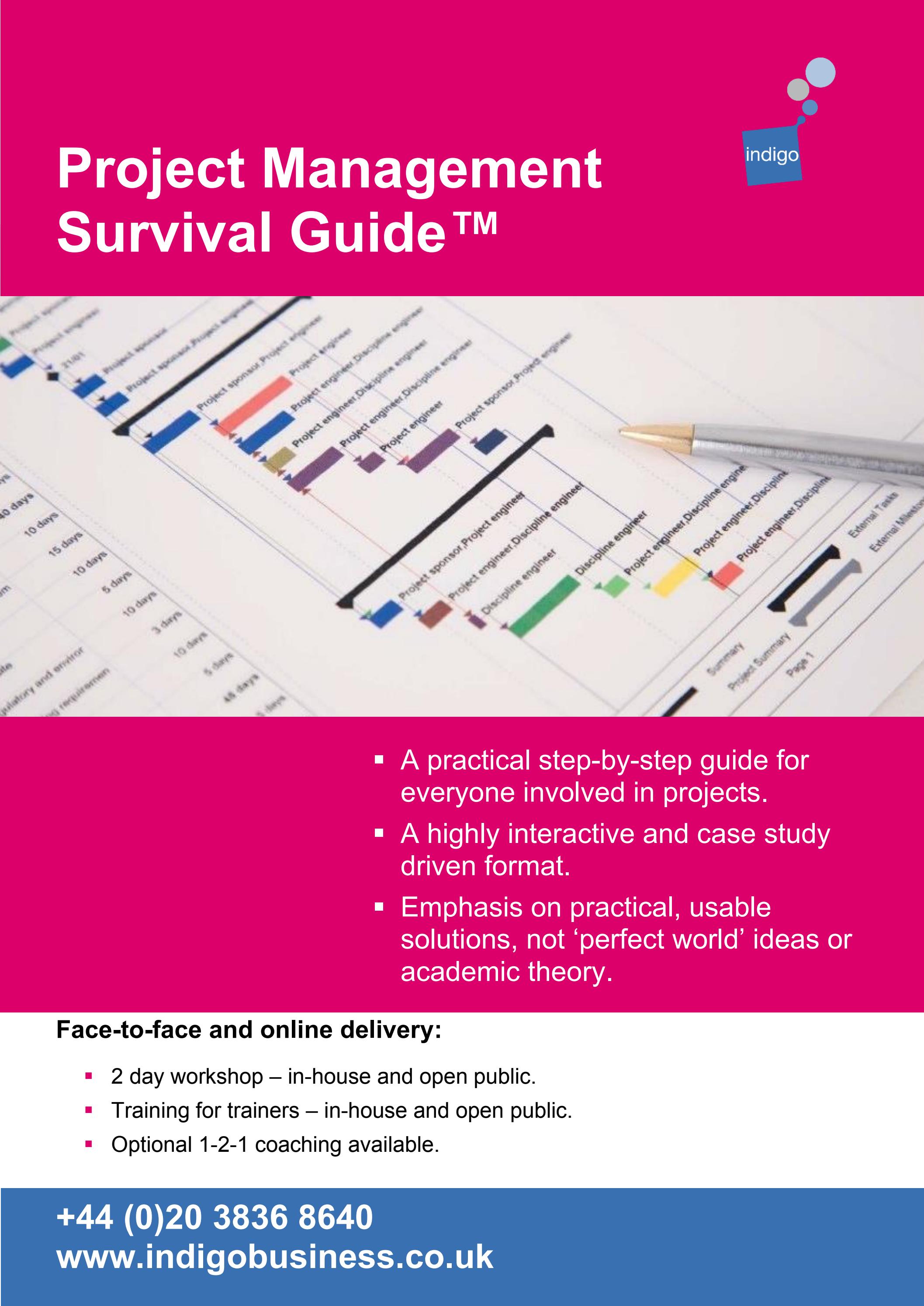 The Project Management Survival Guide™ workshop brochure by Indigo ...