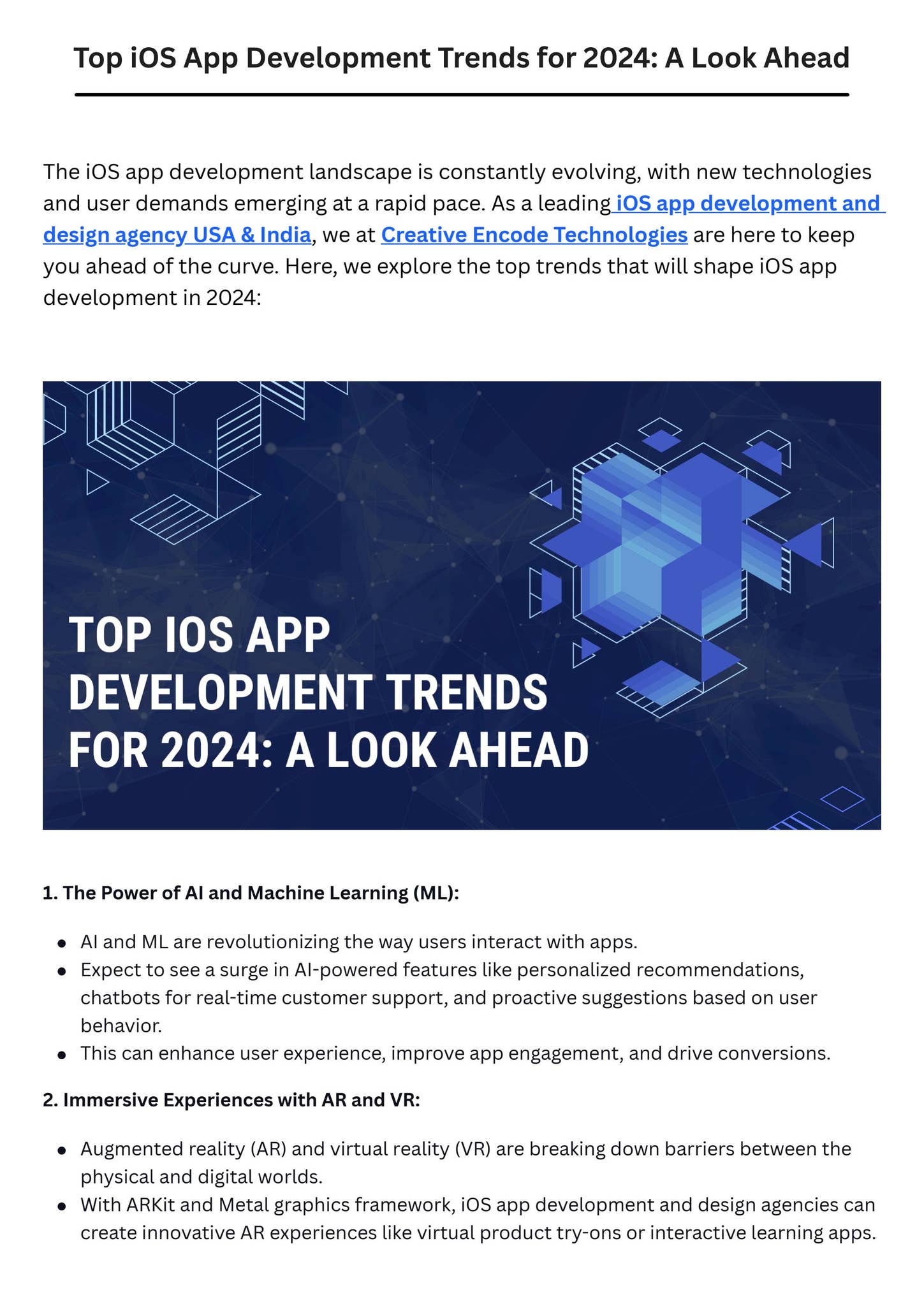 Top iOS App Development Trends for 2024: A Look Ahead by Creative ...