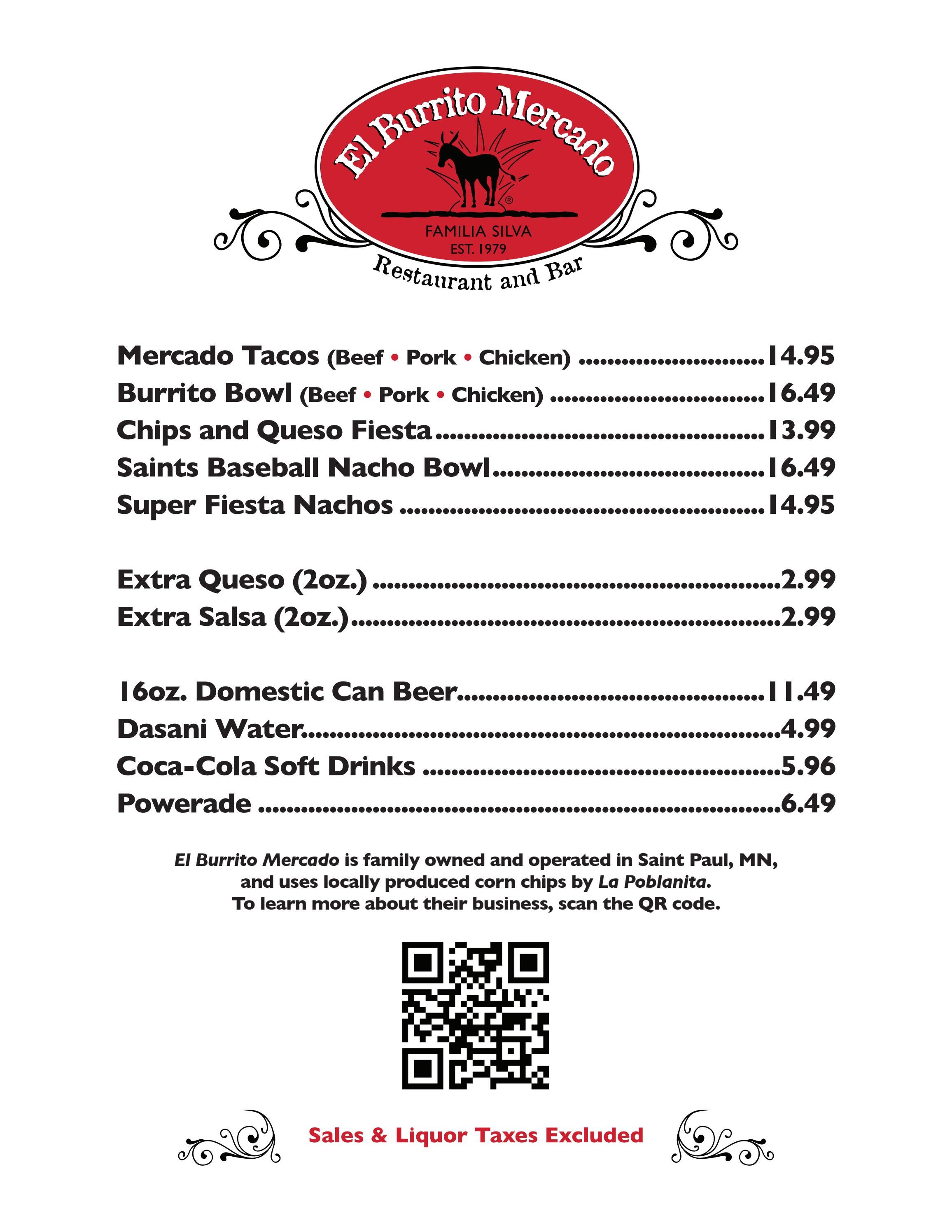 El Burrito Mercado Menu by stpaulsaints - Issuu