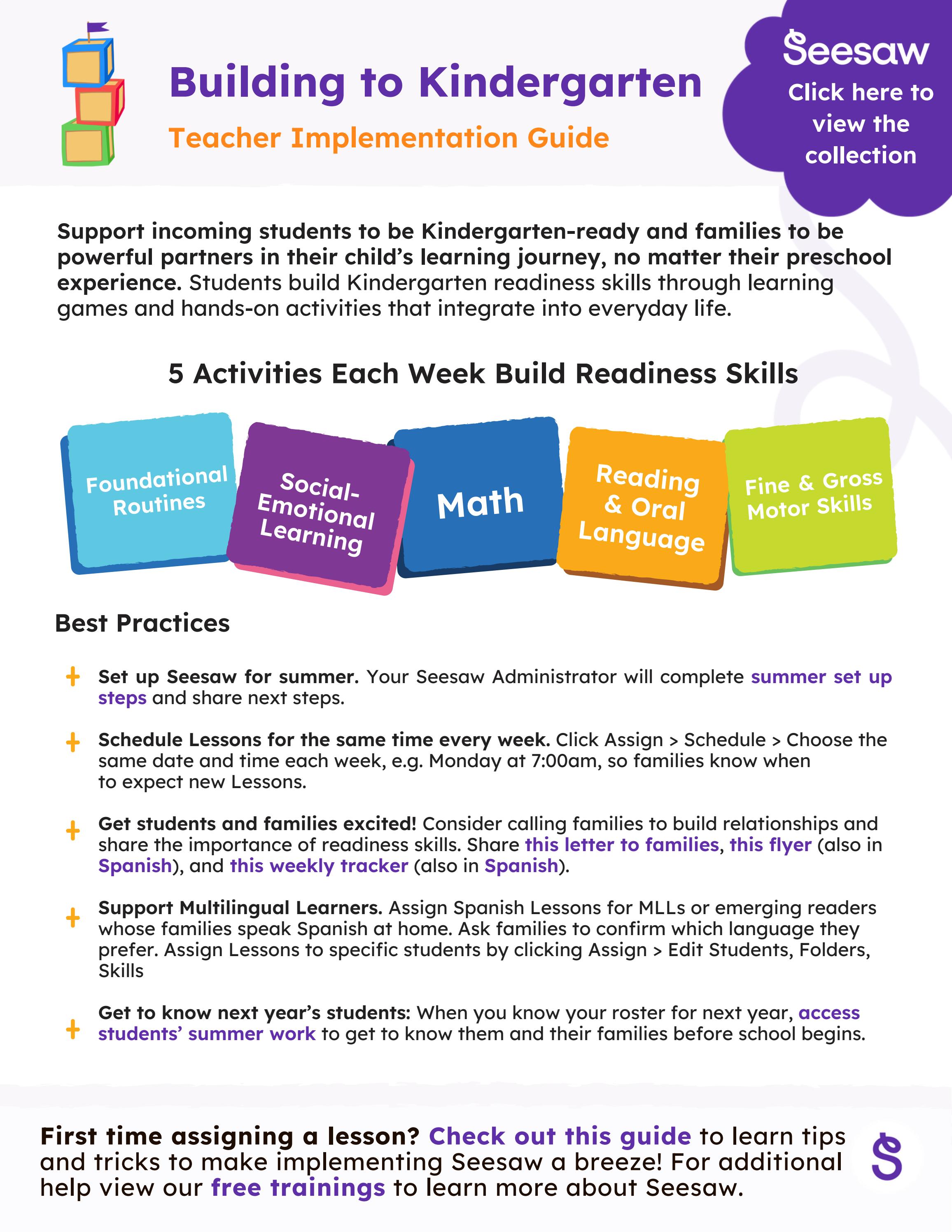 Building to Kindergarten Implementation Guide by seesawlearning - Issuu