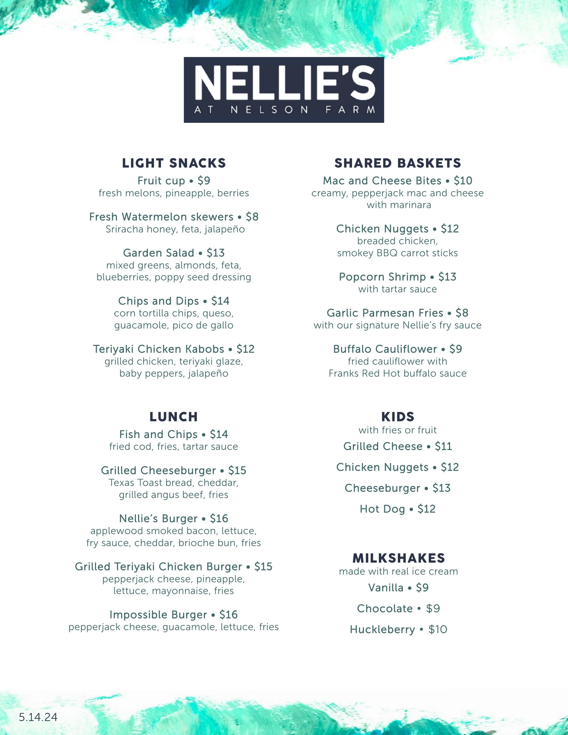Nellies Menu 2024 by Suncadia Resort - Issuu