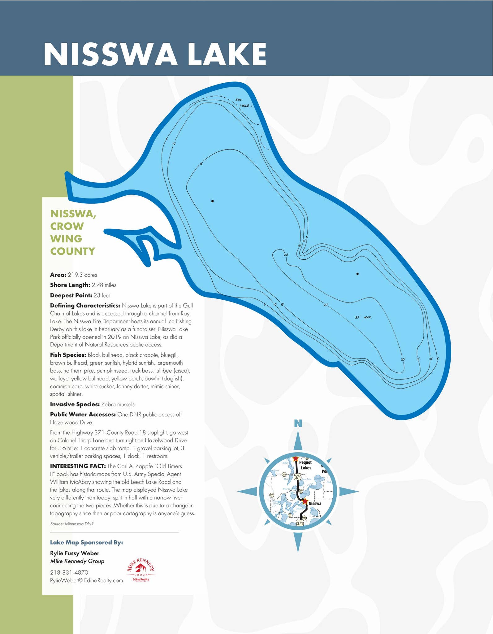Nisswa Lake map - Crow Wing County by Brainerd Dispatch and Echo ...
