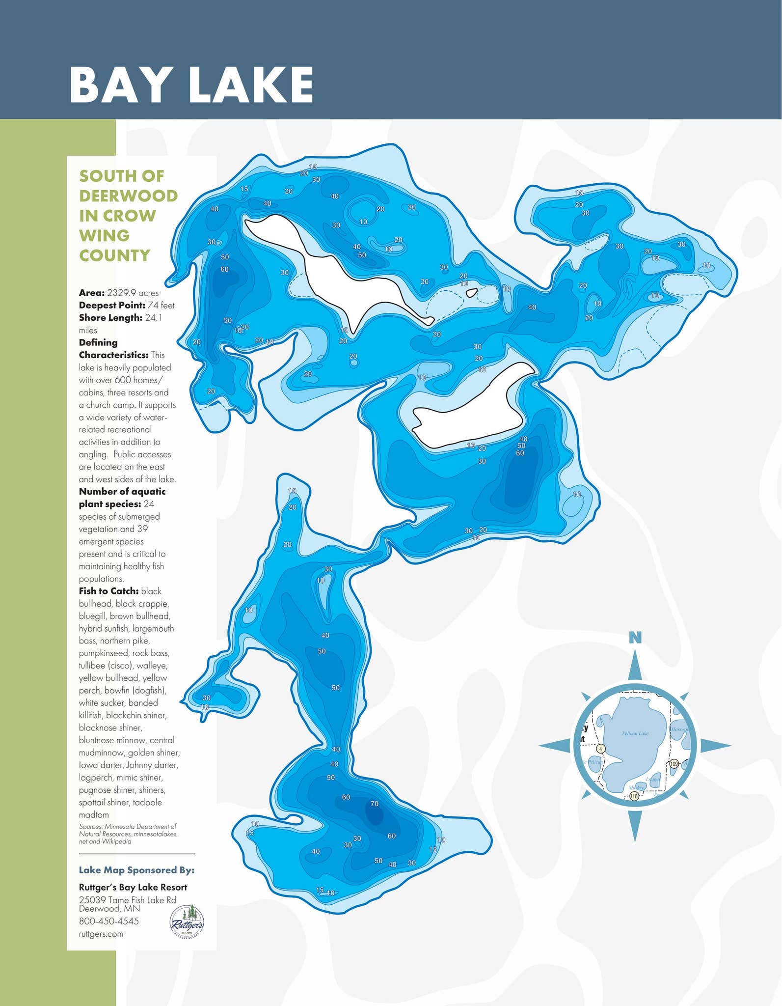 Bay Lake map - Crow Wing County by Brainerd Dispatch and Echo Journal ...