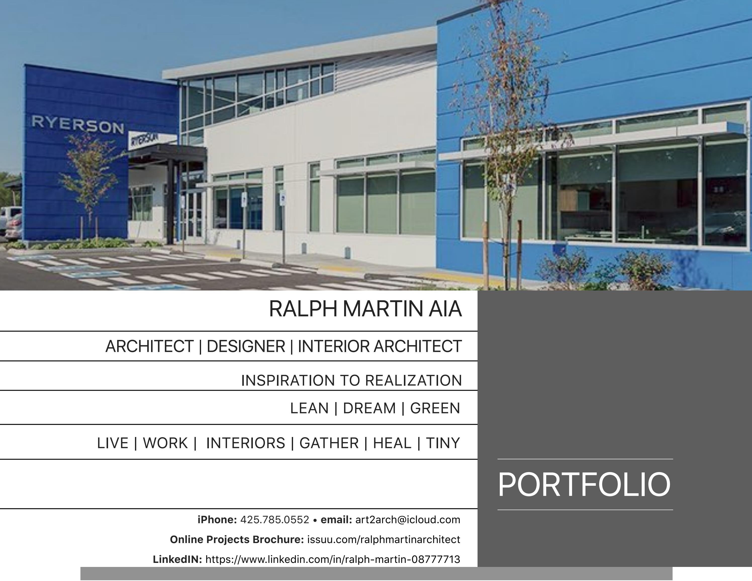 RALPH MARTIN ARCHITECT PORTFOLIO by Ralph Martin Architect - Issuu