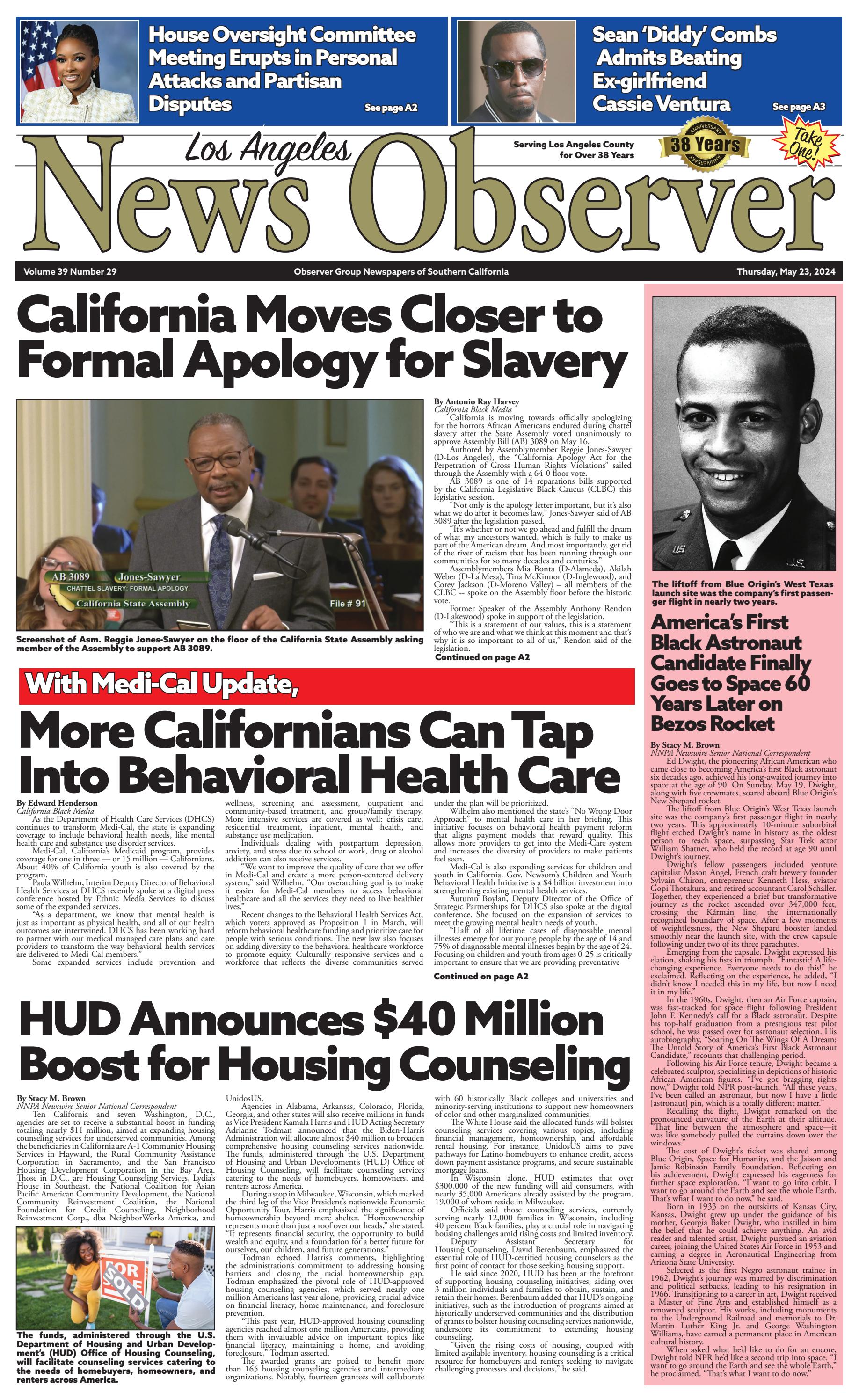 Los Angeles News Observer 5.23.24 by Observer Group Newspapers of ...