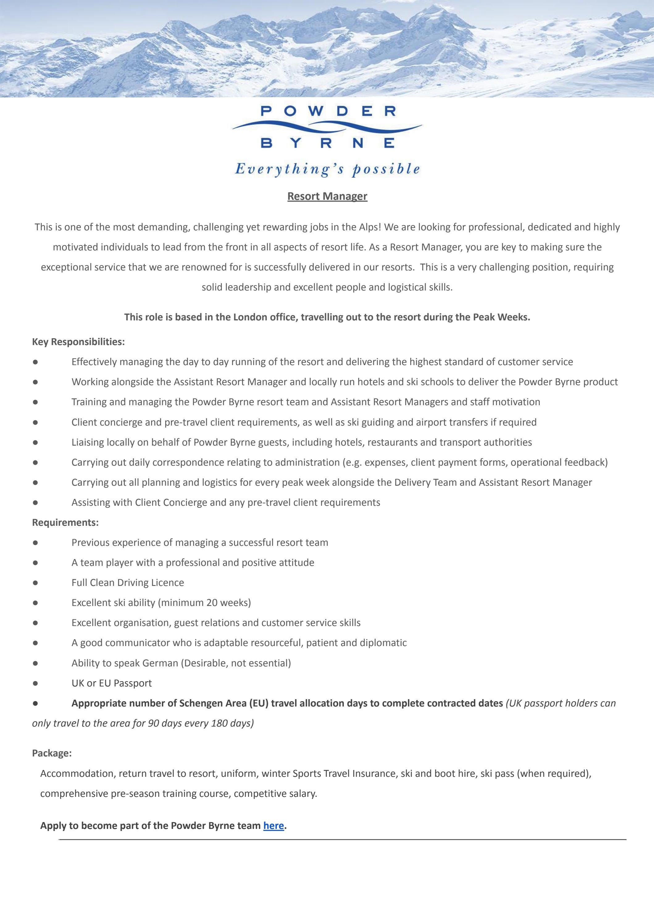 Winter Resort Manager by Powder Byrne - Issuu