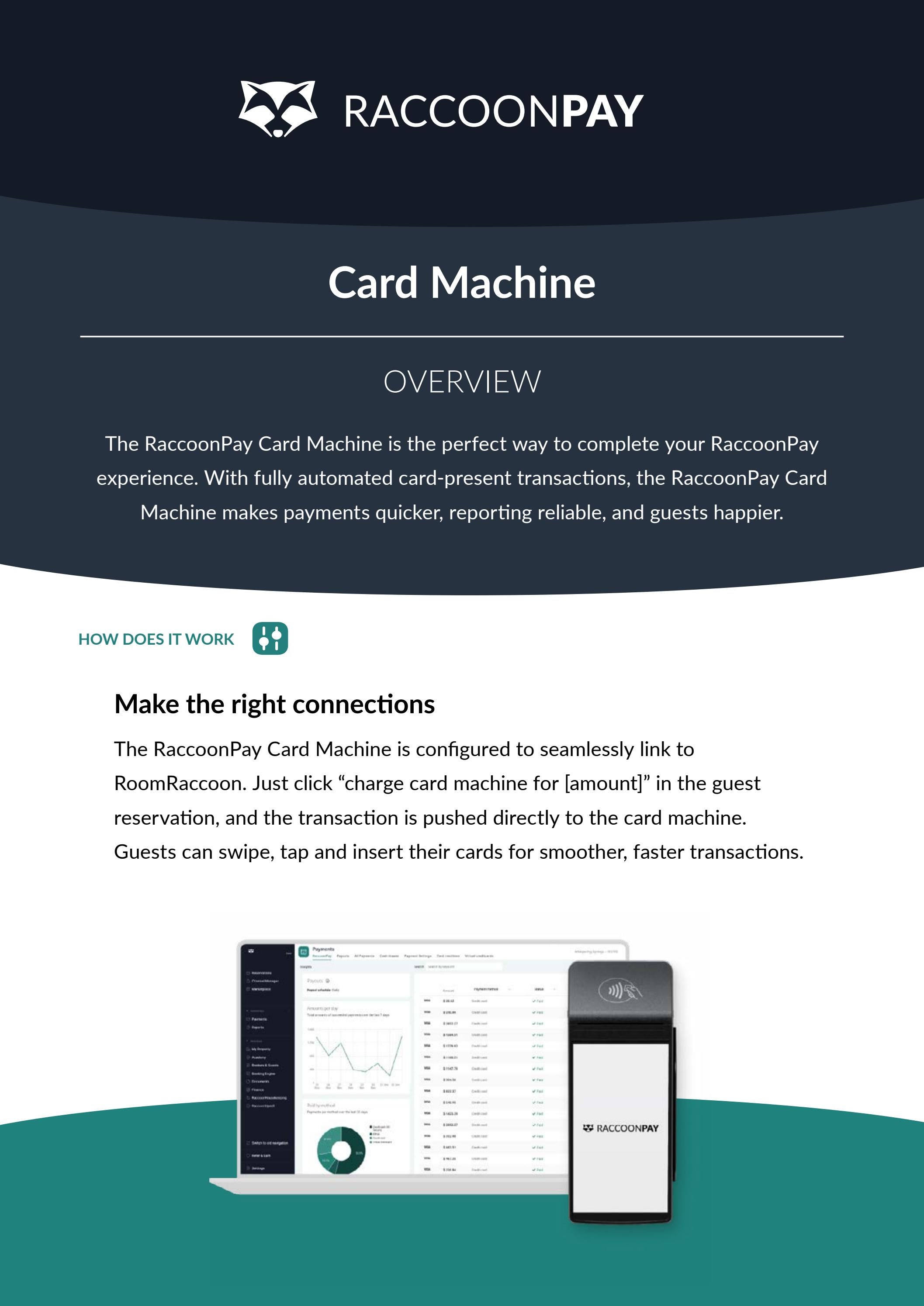 RaccoonPay Card Machine for Hotels NA by RoomRaccoon - Issuu