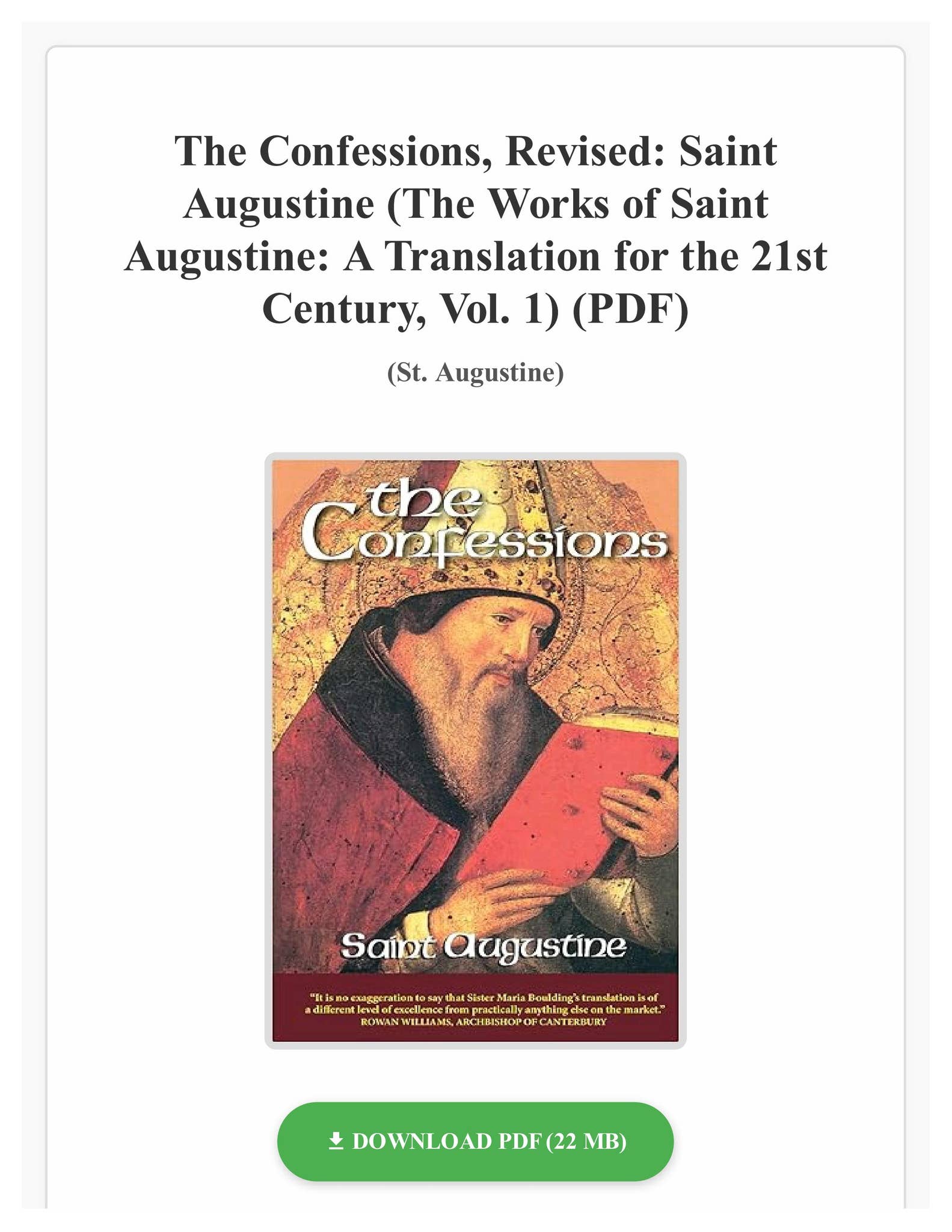 EBOOK The Confessions, Revised: Saint Augustine (T by WilliamsonIxr - Issuu EBOOK The Confessions, Revised: Saint Augustine (T by WilliamsonIxr - Issuu