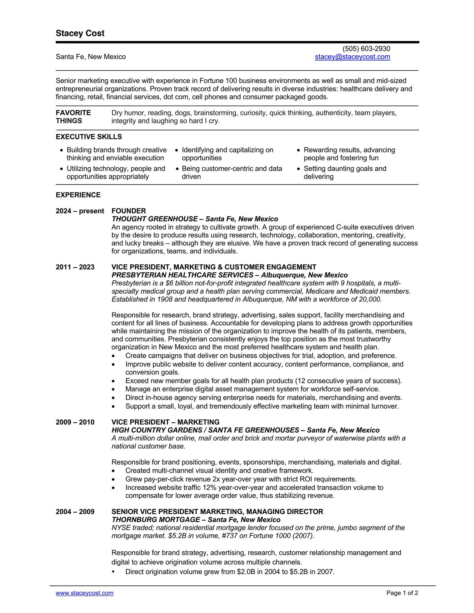 Stacey Cost Resume by Stacey Cost - Issuu