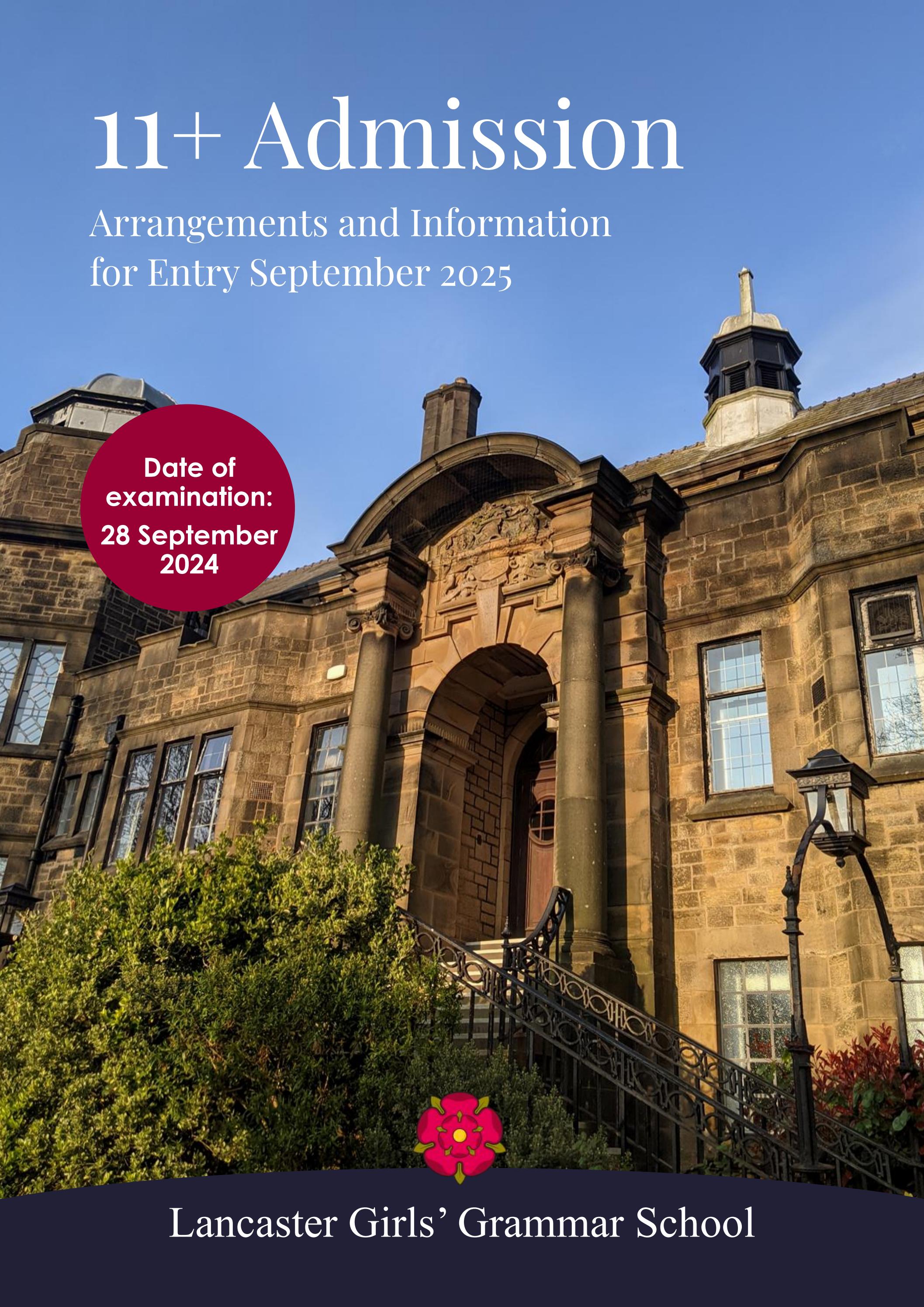 LGGS 11+ Admissions Booklet by Lancaster Girls' Grammar School - Issuu