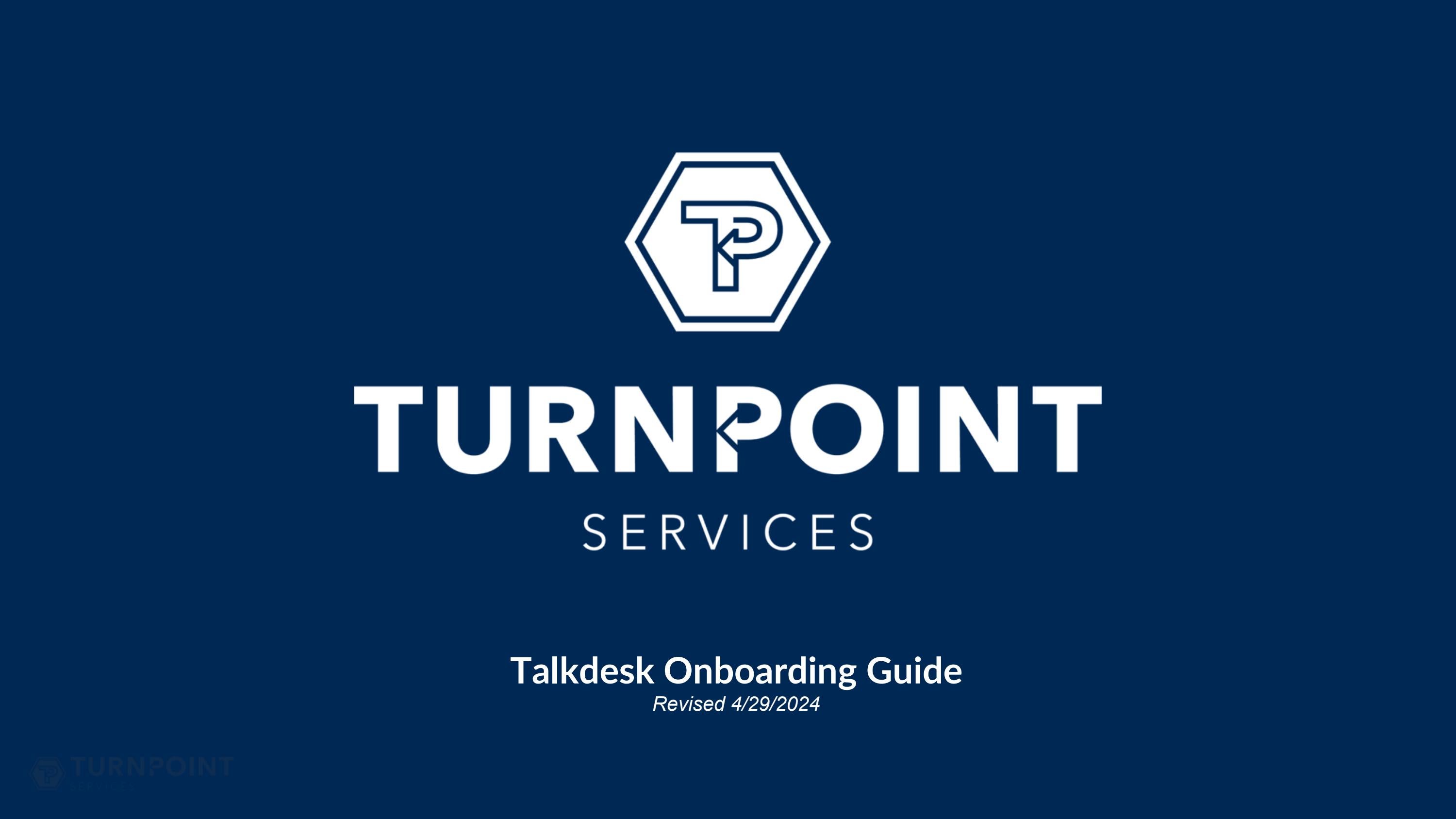 Talkdesk Onboarding Guide - TurnPoint Services by turnpointservices - Issuu