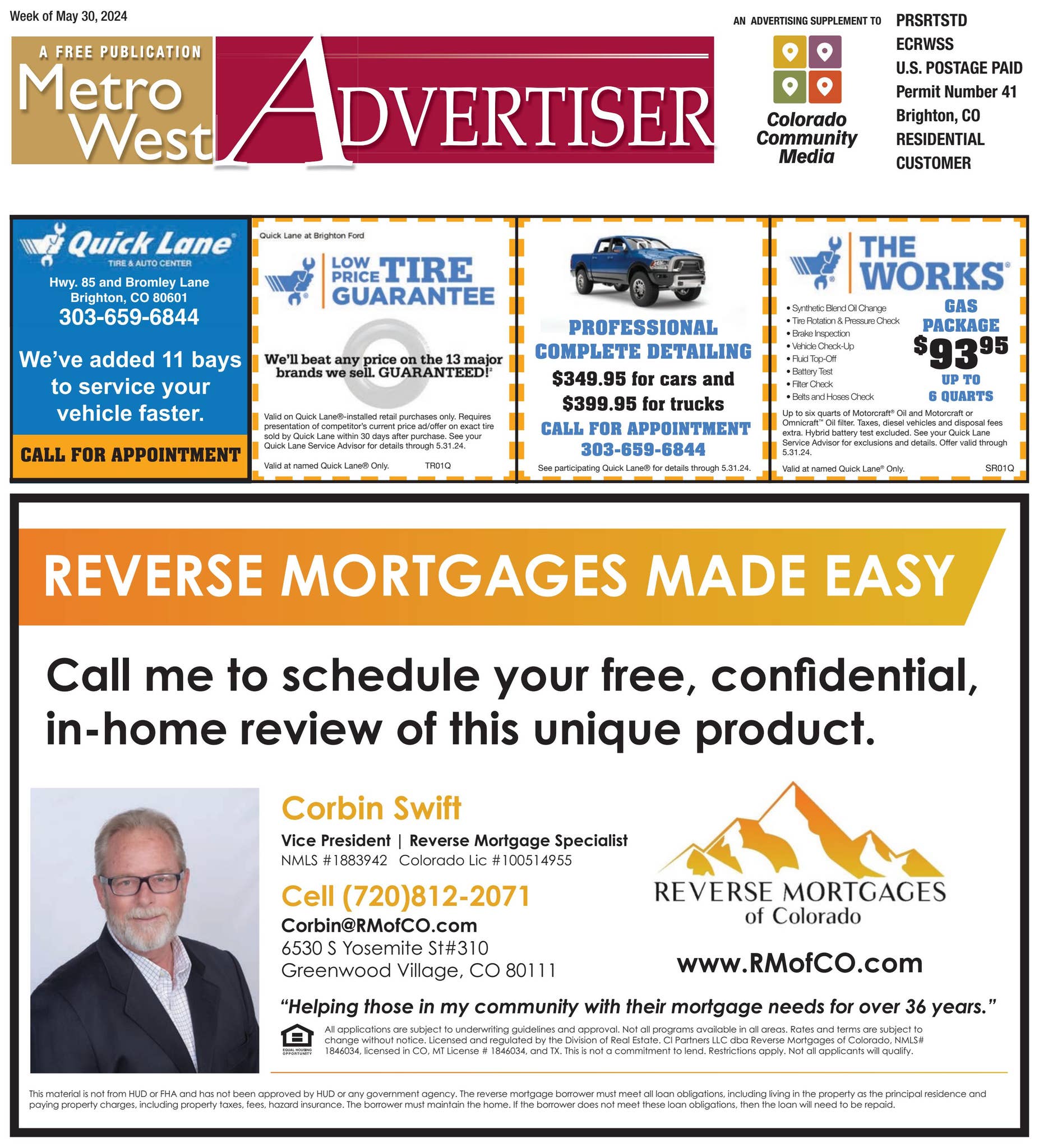 Metro West Advertiser May 30, 2024 by Colorado Community Media - Issuu