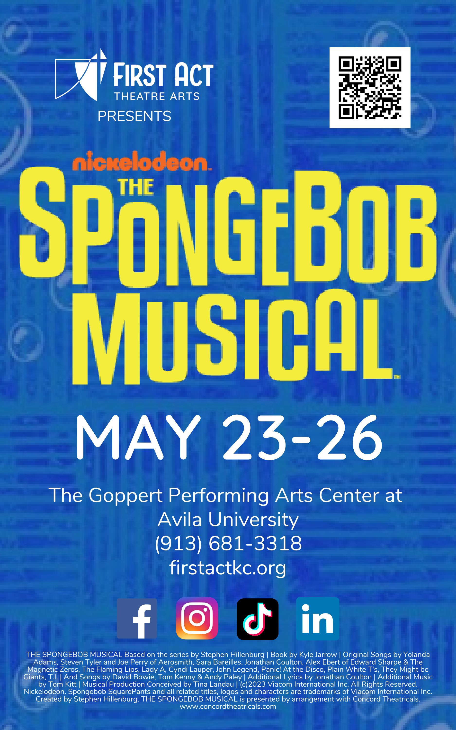 The SpongeBob Musical presented by First Act Theatre Arts by First Act ...
