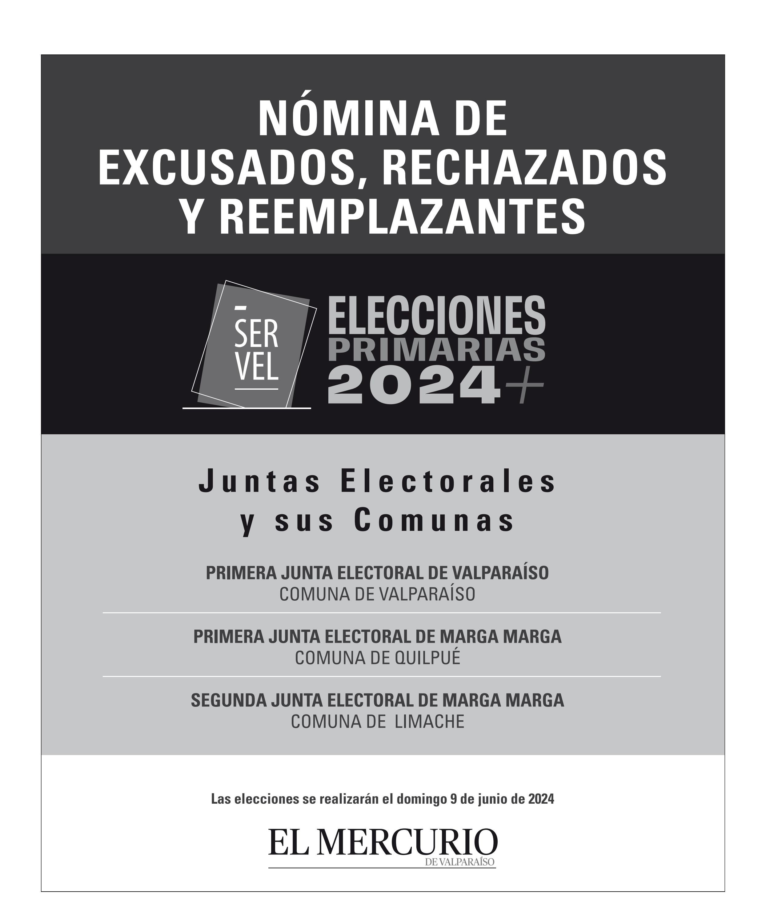 EE El Mercurio de Valparaíso: Nómina de Excusados, Rechazados y ...