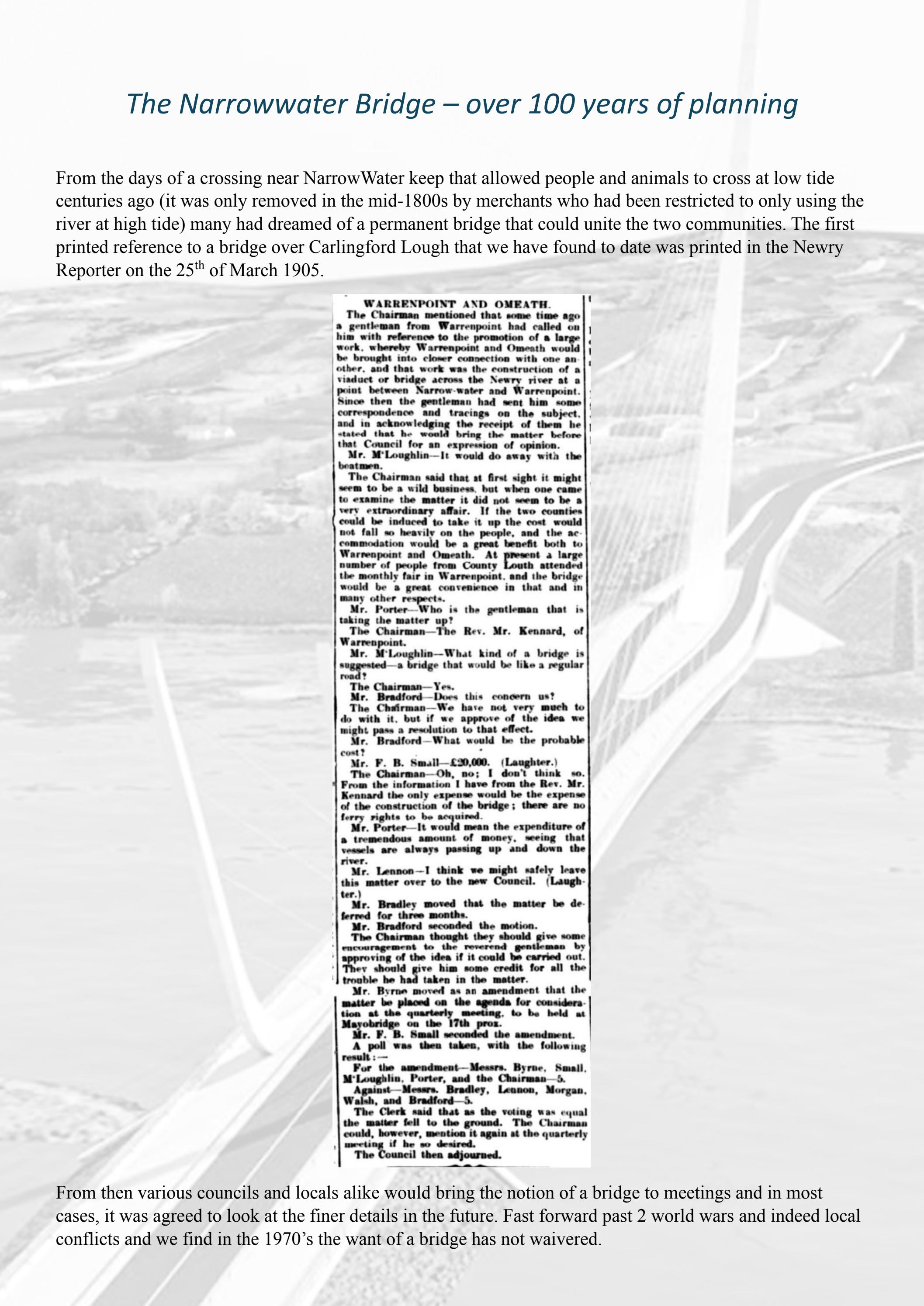 Narrowwater Bridge - A Timeline by Brian McCalmont - Issuu