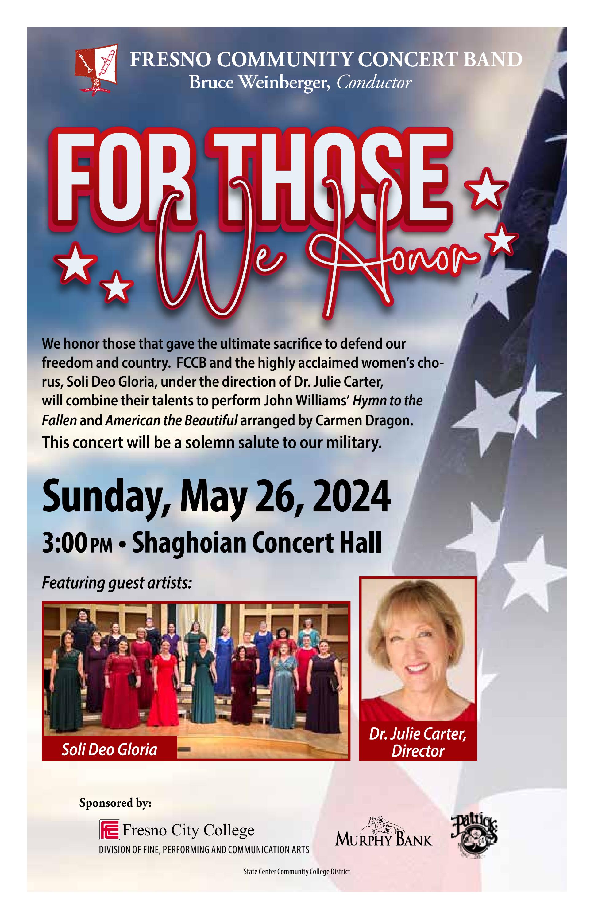 FCCBs For Those We Honor by Fresno Community Concert Band - Issuu