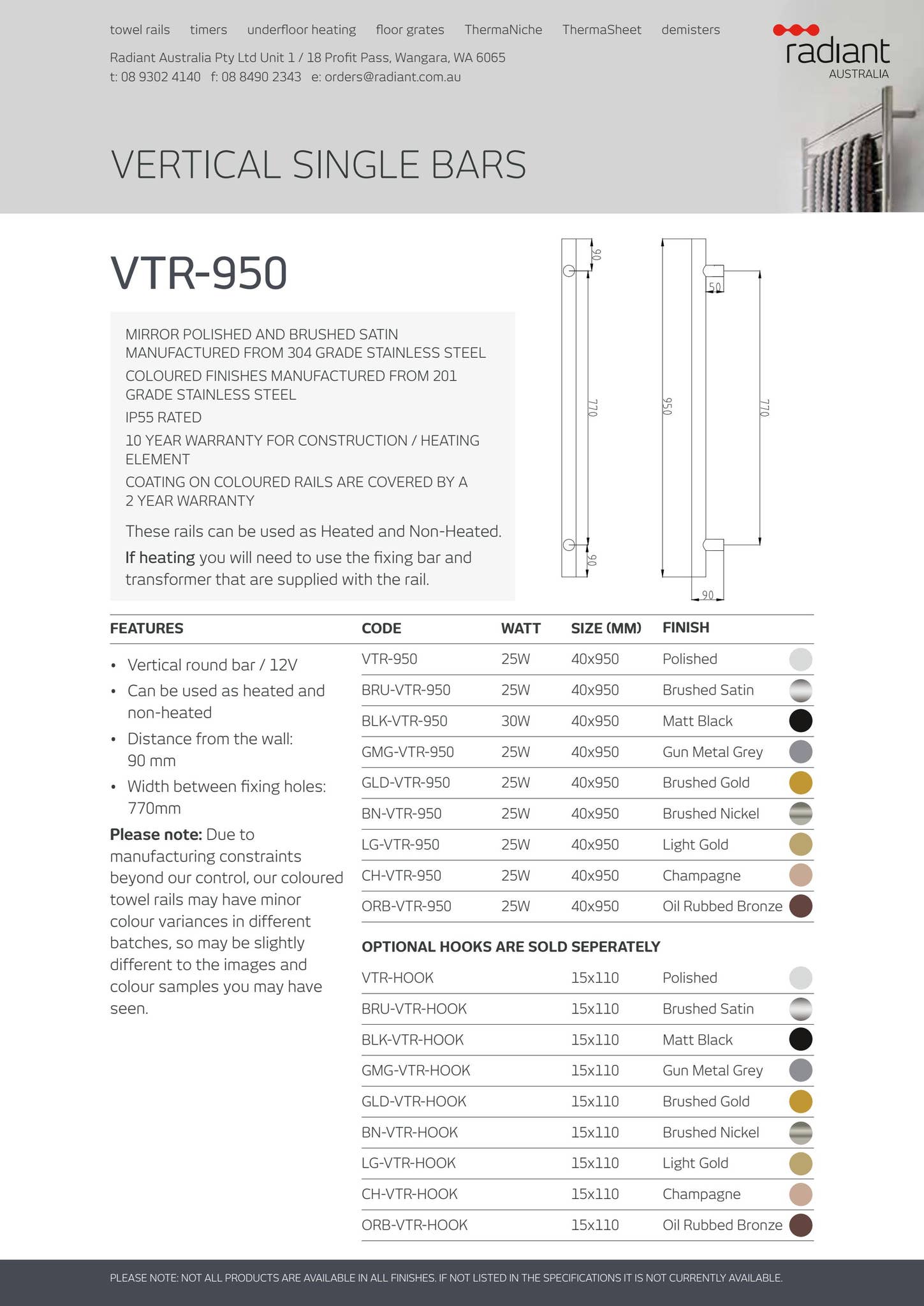 technical-specification-vtr-950 by Tilemall - Issuu