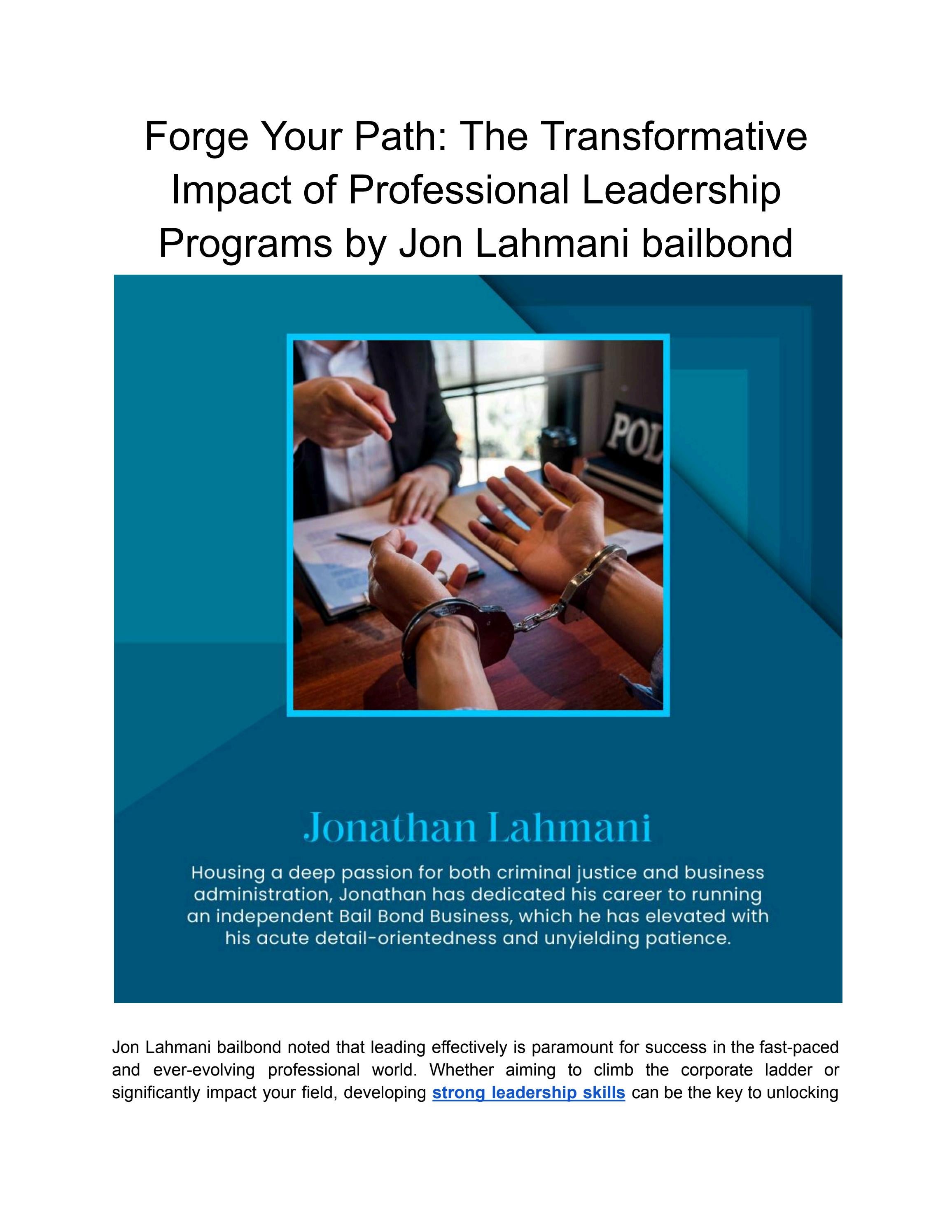 Forge Your Path: The Transformative Impact of Professional Leadership ...