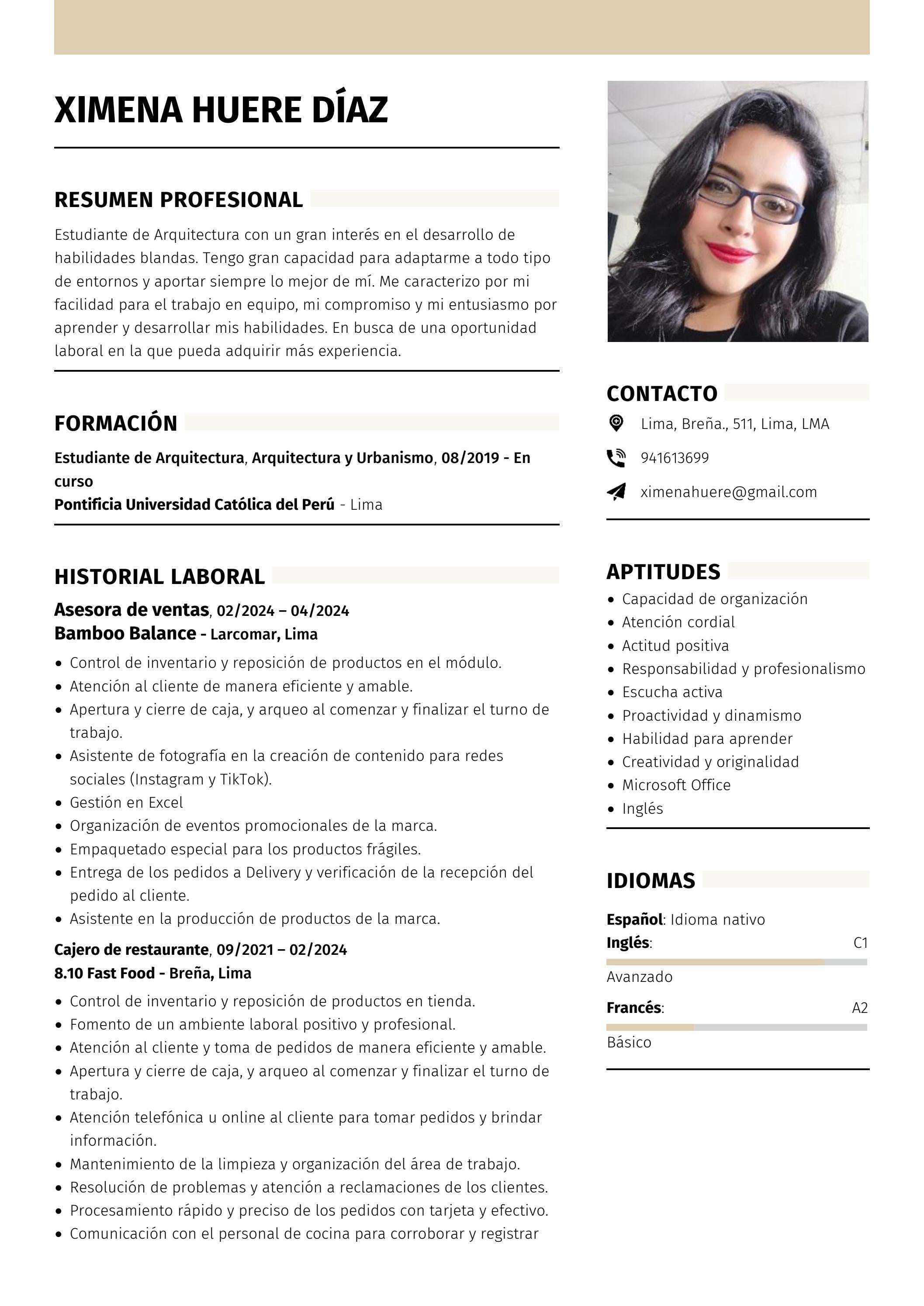 Curriculum Vitae Ximena by Ximena Huere - Issuu