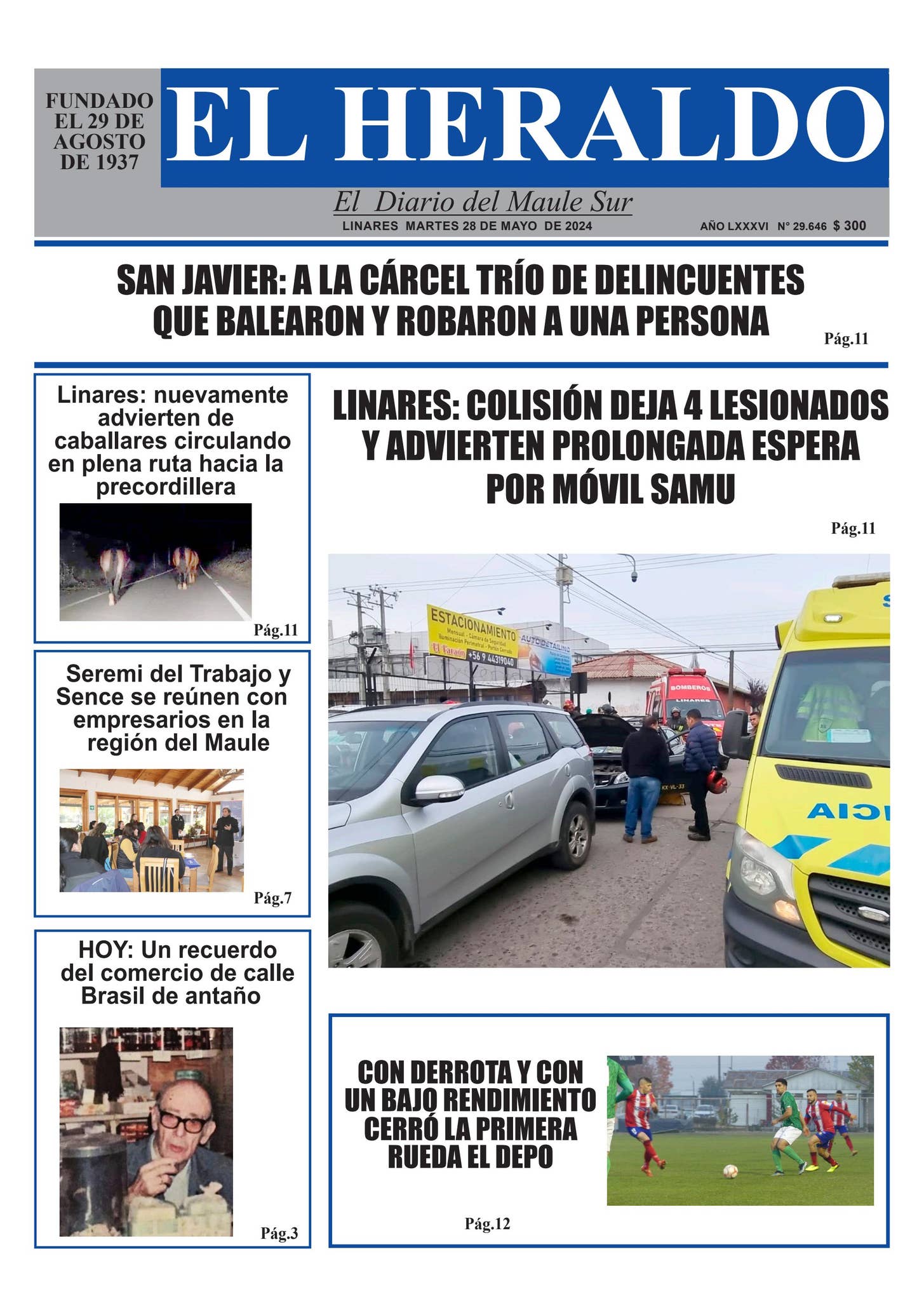 Martes 28 demayo 2024 by diario heraldo de linares - Issuu
