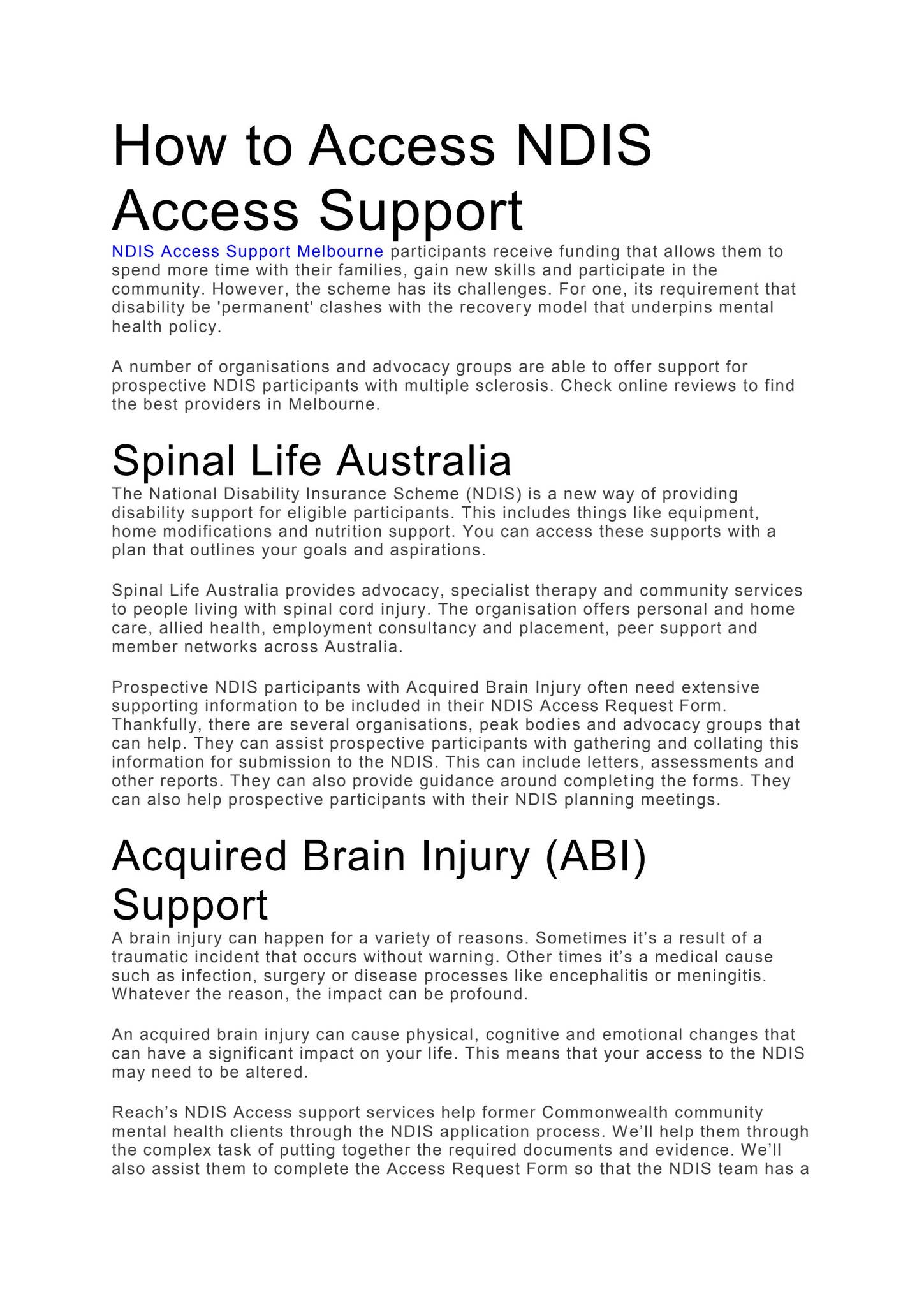 NDIS Access support Melbourne by diamondcommunitycare - Issuu