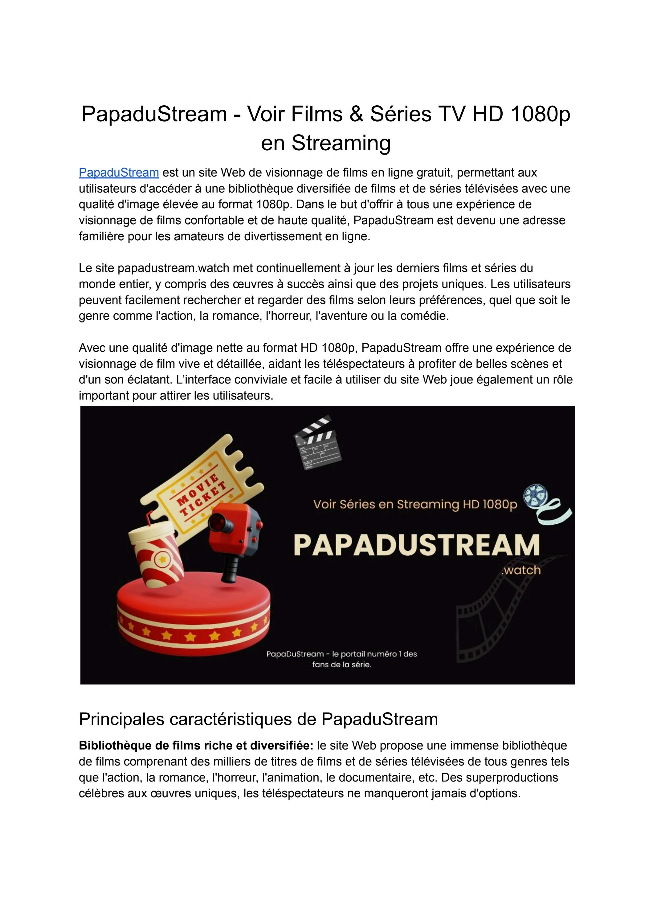 PapaduStream - Voir Films & Séries TV HD 1080p en Streaming by ...