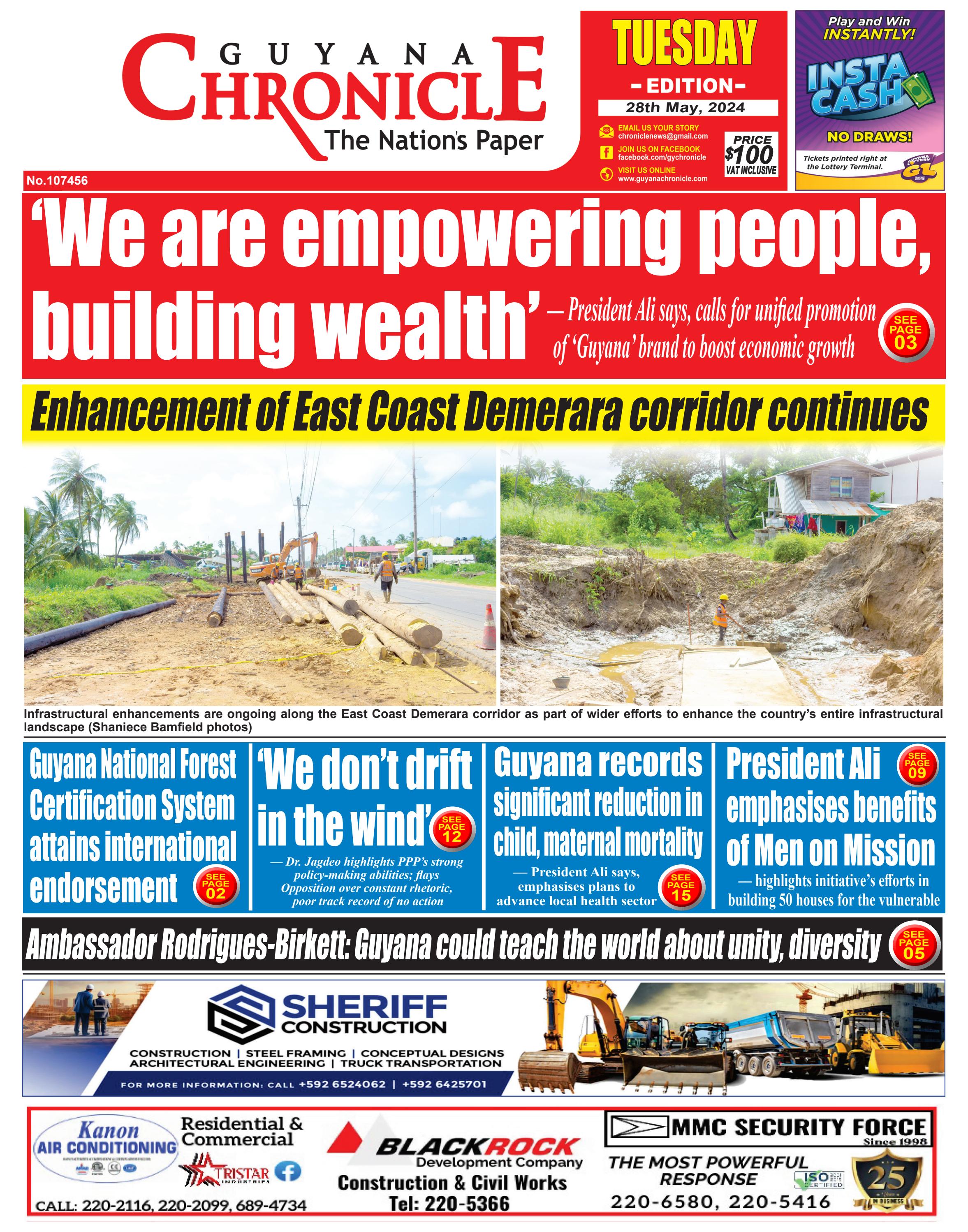 Guyana Chronicle E-Paper 28-05-2024 by Guyana Chronicle - Issuu