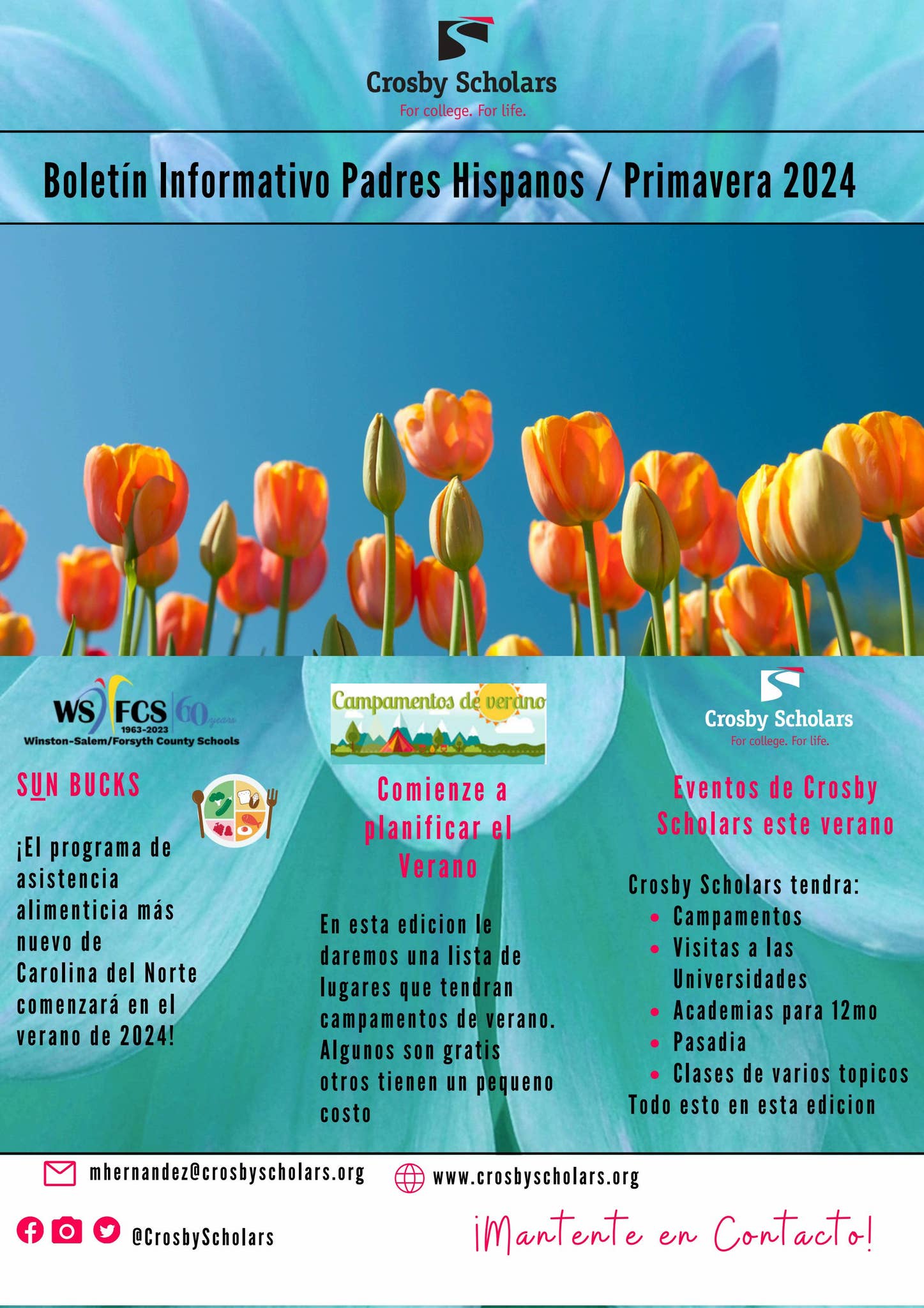 Spanish Newsletter Spring 2024 by Crosby Scholars Community Partnership ...
