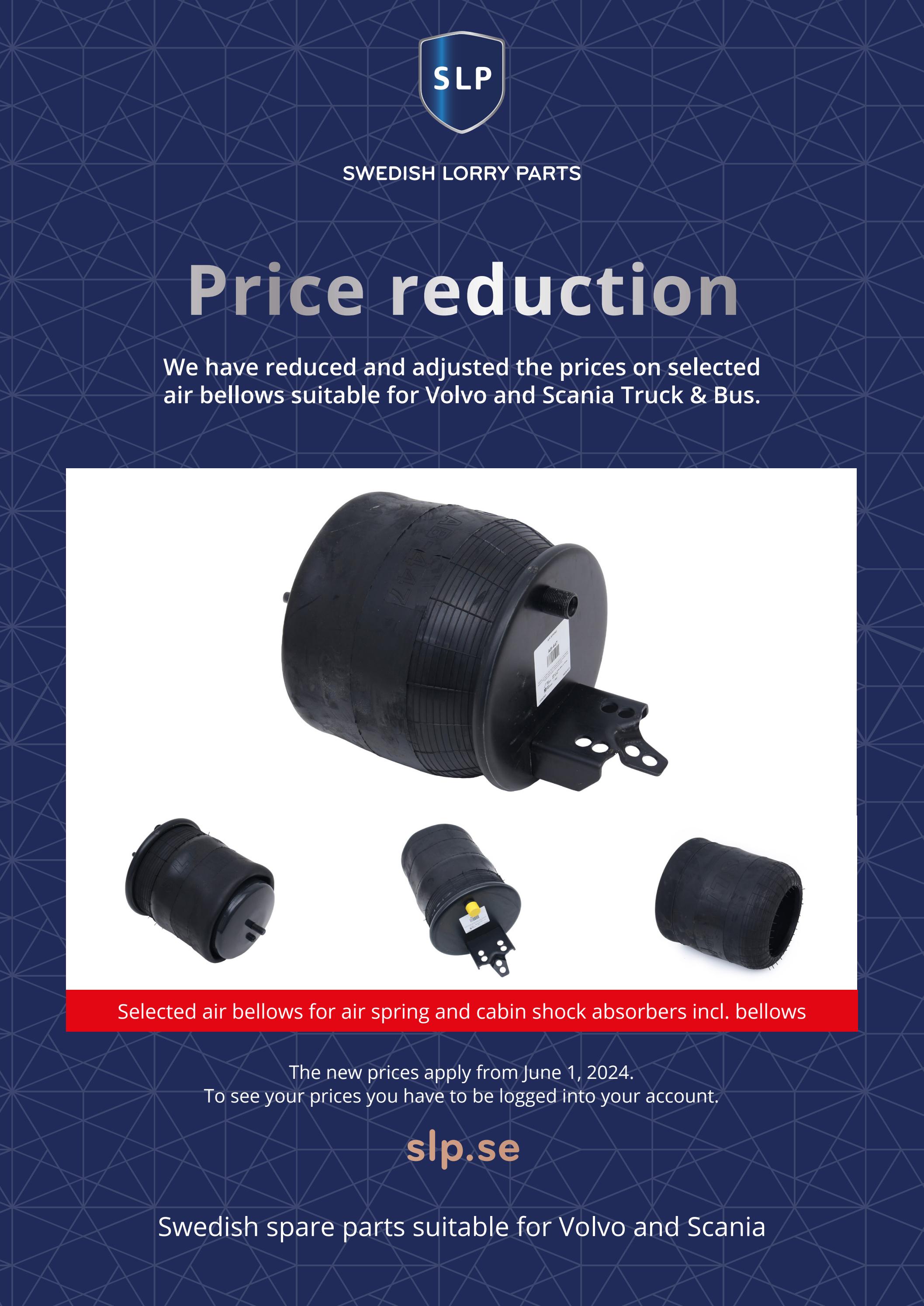SLP - Price reduction on selected air bellows by SLP - Swedish Lorry ...