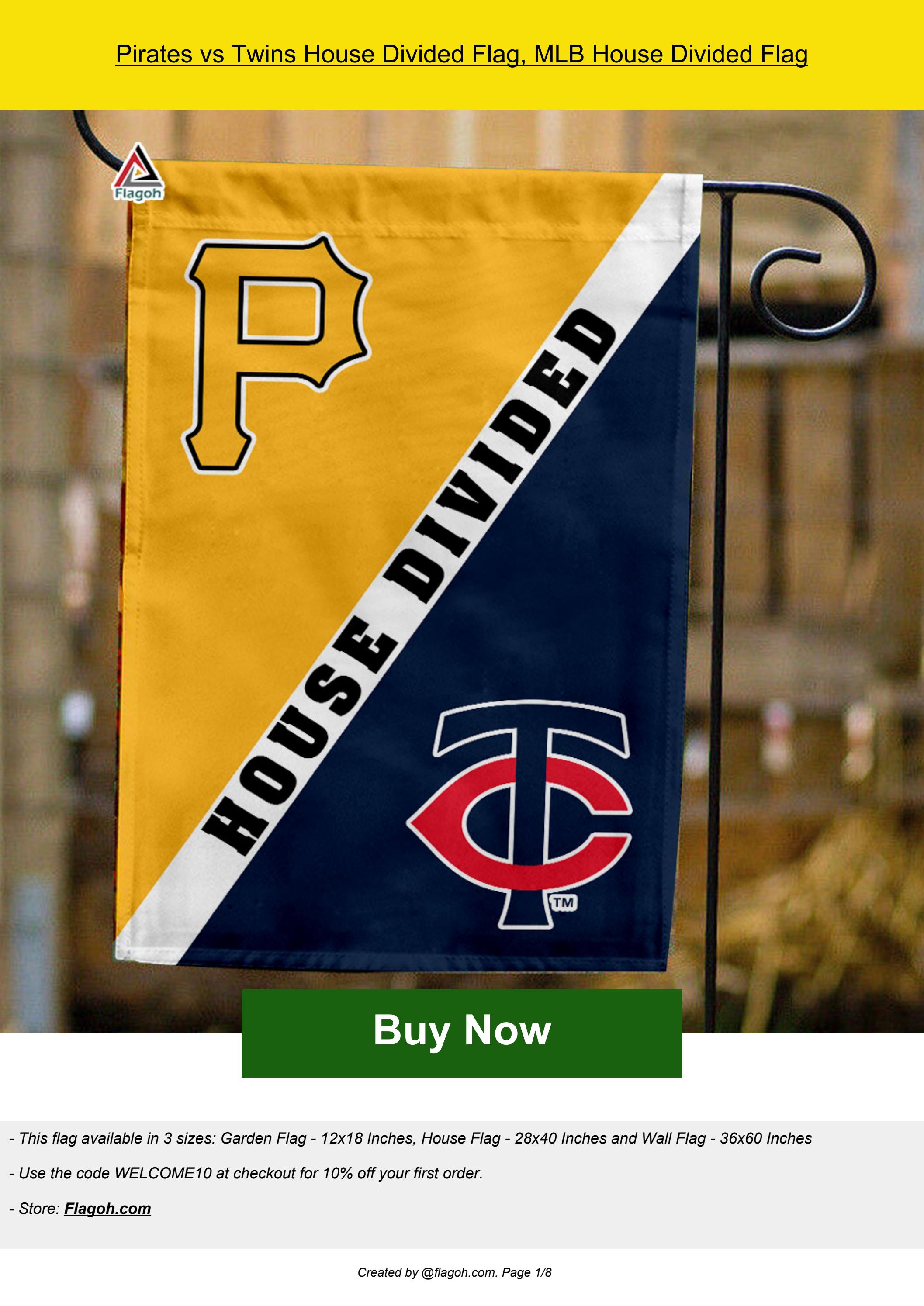 Pirates vs Twins House Divided Flag, MLB House Divided Flag by flagoh ...