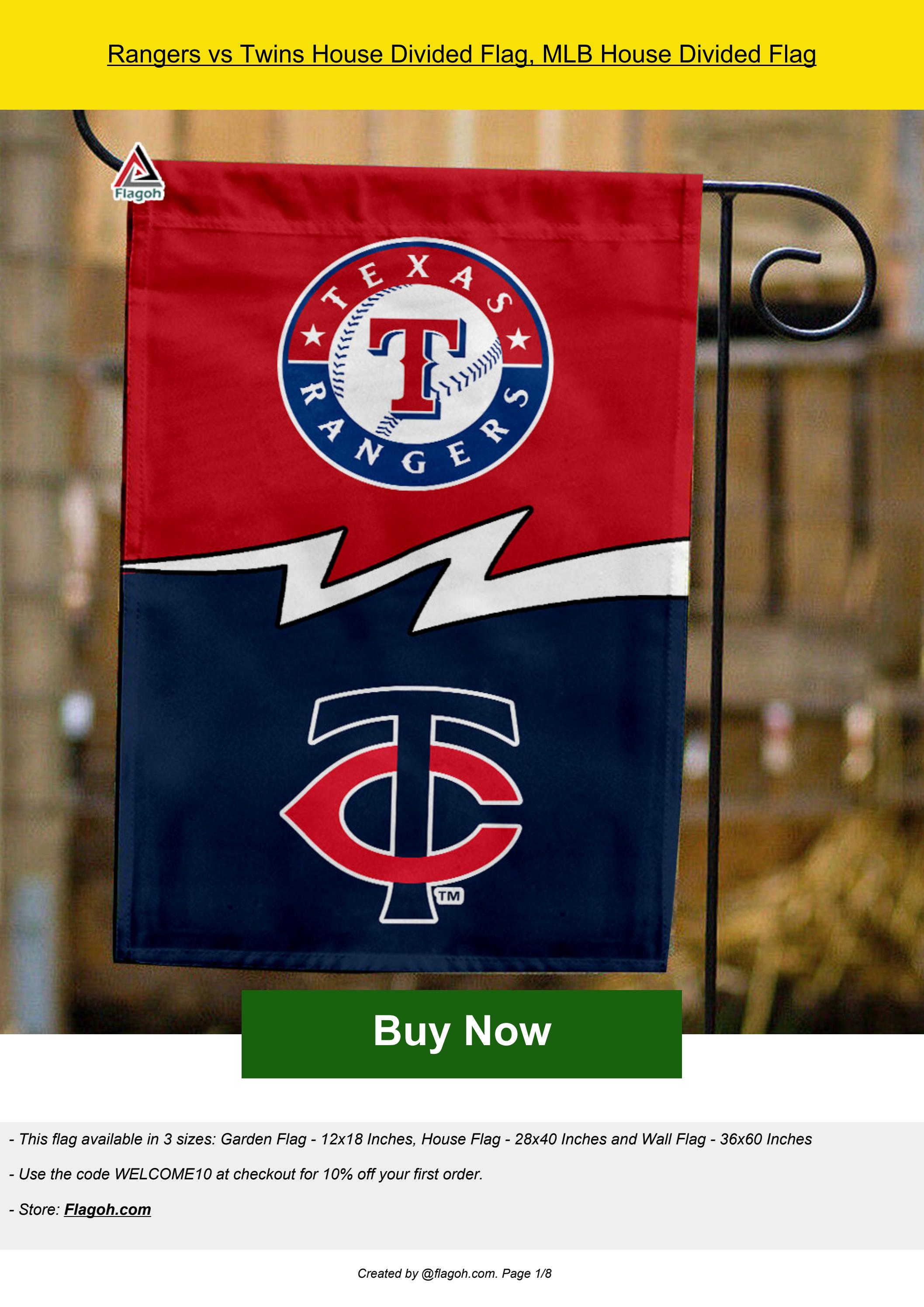 Rangers vs Twins House Divided Flag, MLB House Divided Flag by flagoh ...