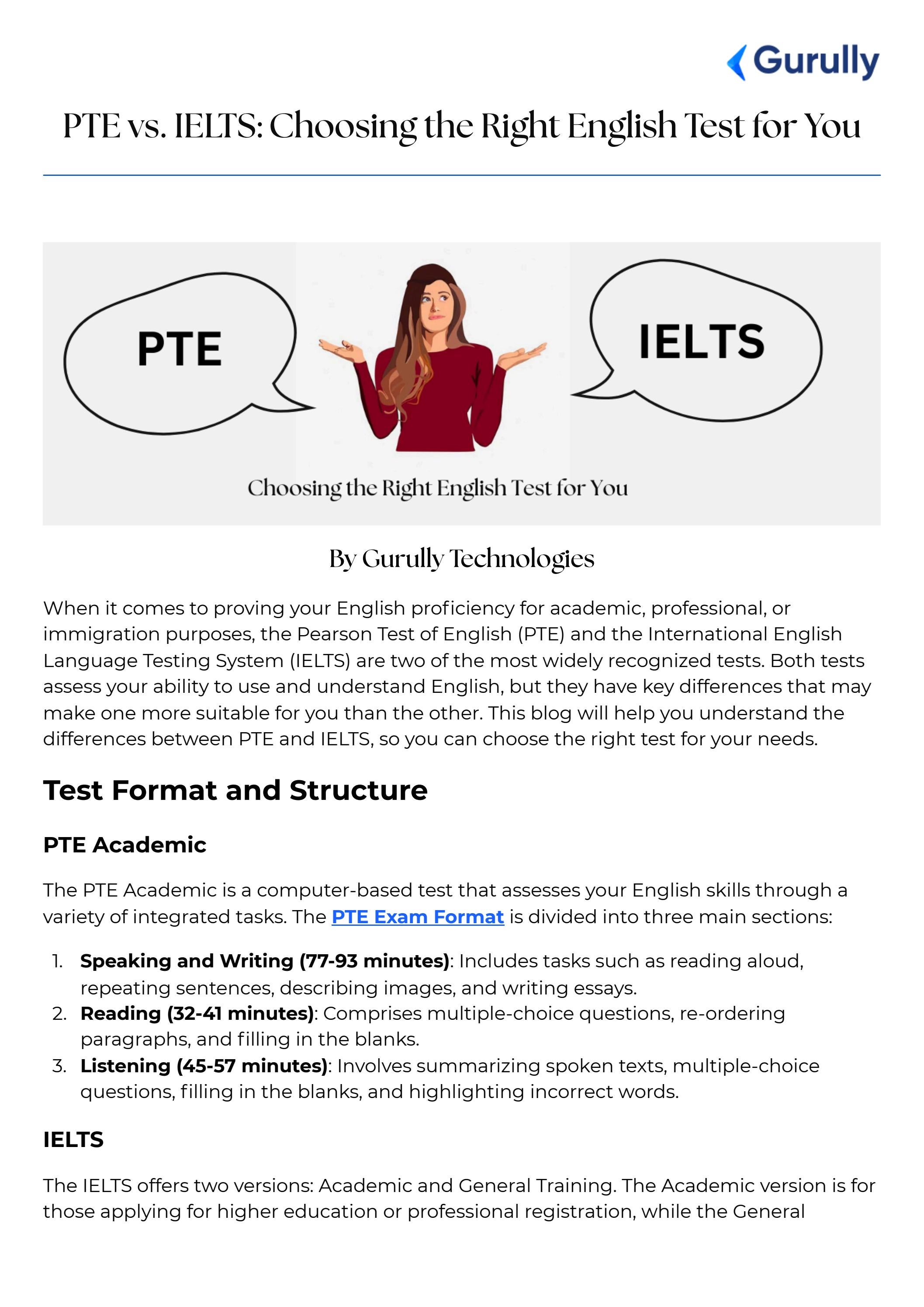 PTE vs. IELTS: Which English Proficiency Test Should You Choose? by ...