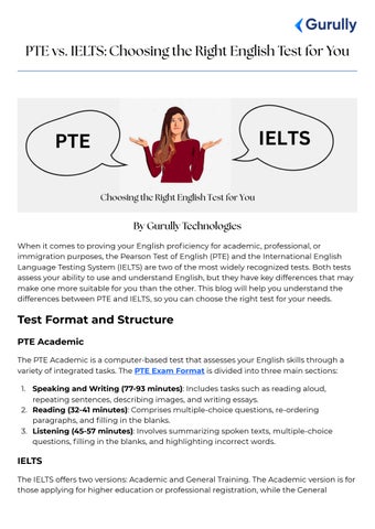 PTE vs. IELTS: Which English Proficiency Test Should You Choose? by ...