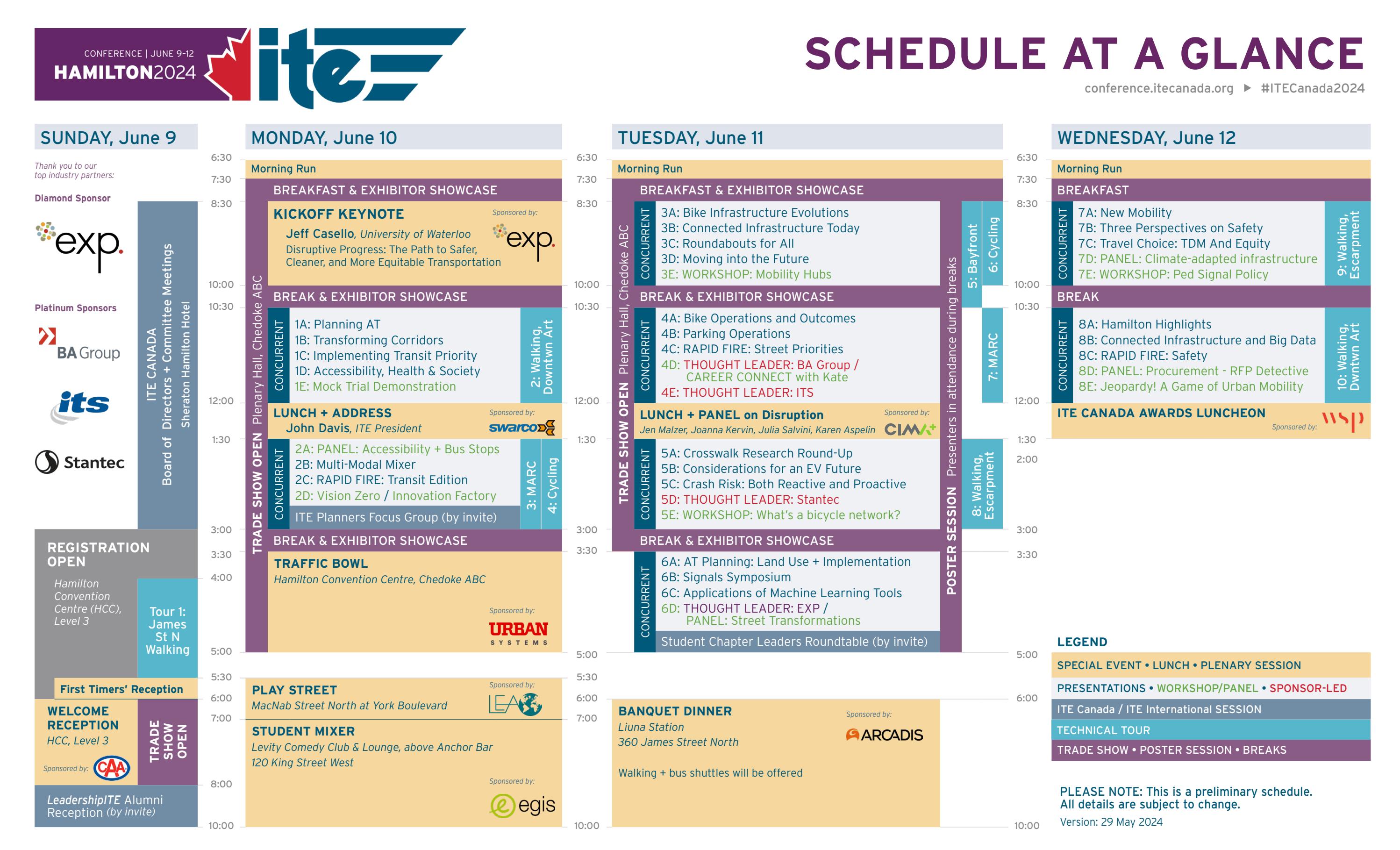 ITE Canada 2024 Hamilton Conference Schedule at a Glance by ITE Canada ...